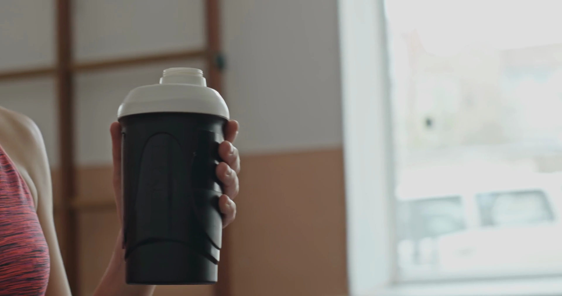 Hydrating Athlete Sipping From Bottle - Slow Stock Footage SBV ...