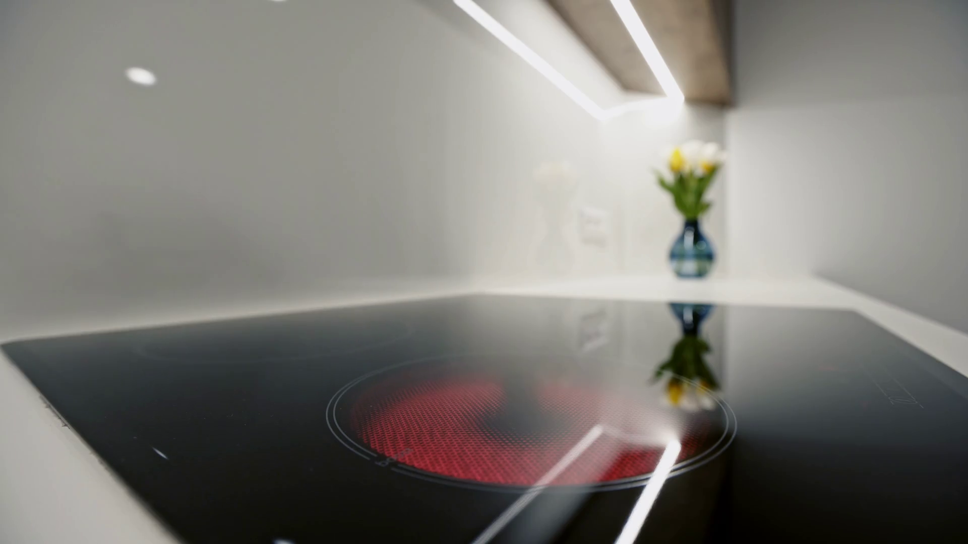 Man Testing Heat Of Glowing Red Hob Stock Footage SBV-347642396 ...