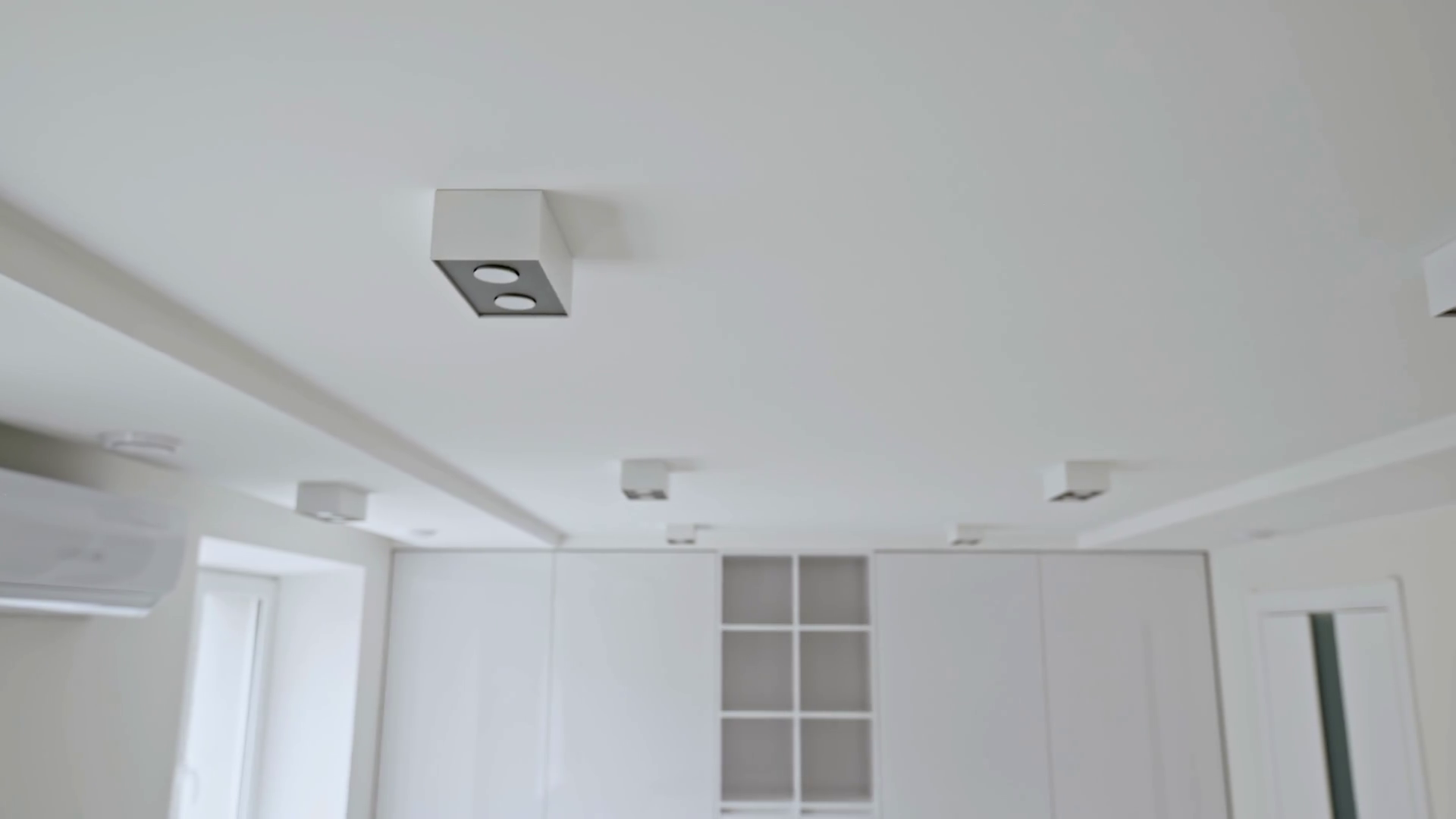 Camera Panning Right On Plain White Ceiling Stock Footage SBV-347617760 ...