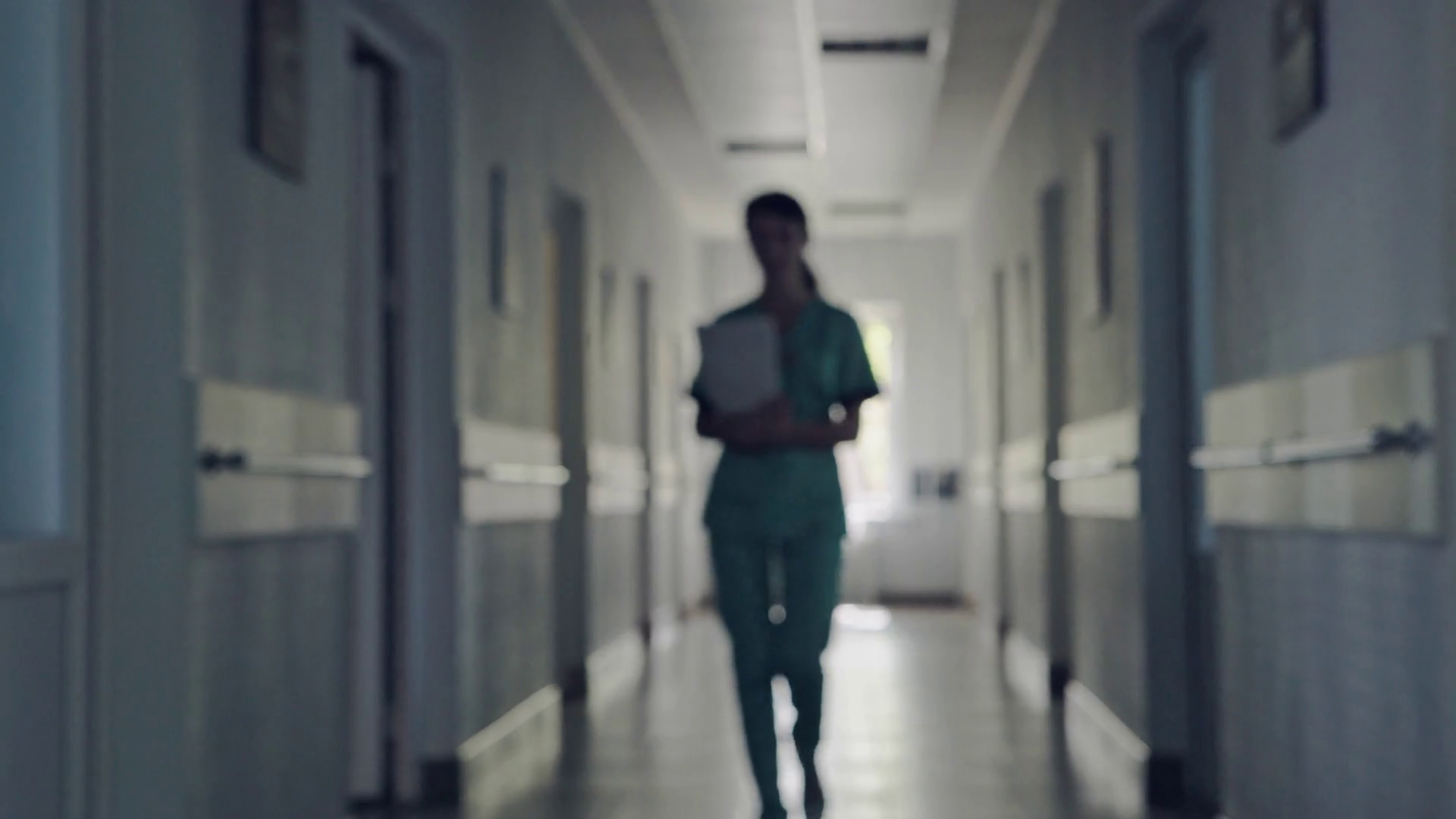 Woman In Uniform Carrying Paperwork Stock Footage SBV-347656842 ...