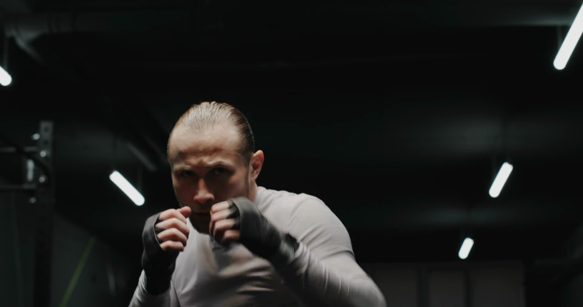 Mma Fighter With Bandaged Hands Throwing Stock Footage SBV-347670012 ...