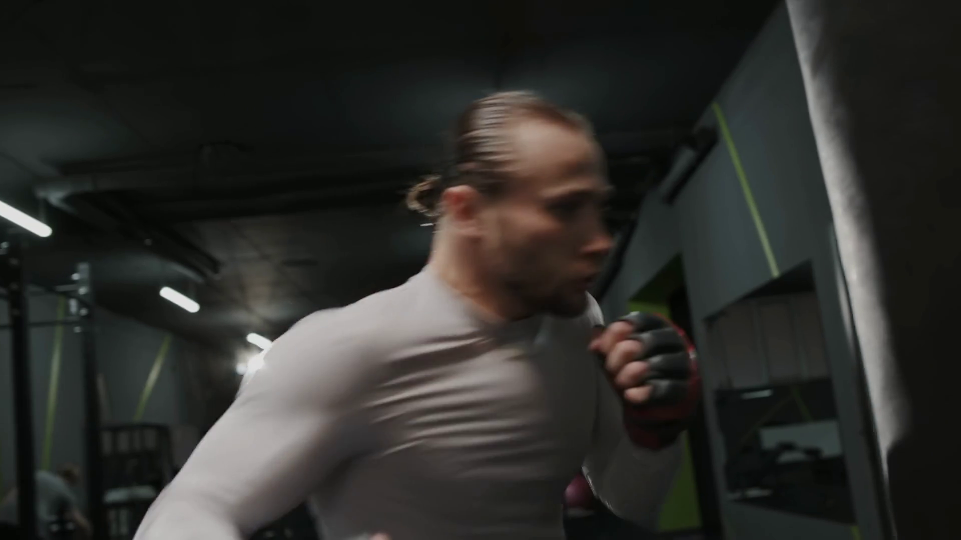 Boxer Mma Fighter Throwing Punches Stock Footage SBV-347653169 ...