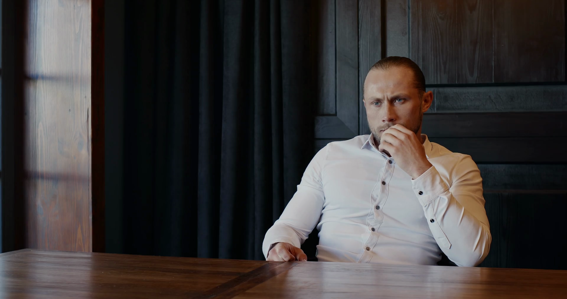 Nervous Man Chuckling Screaming In Office Stock Footage SBV-347672443 ...