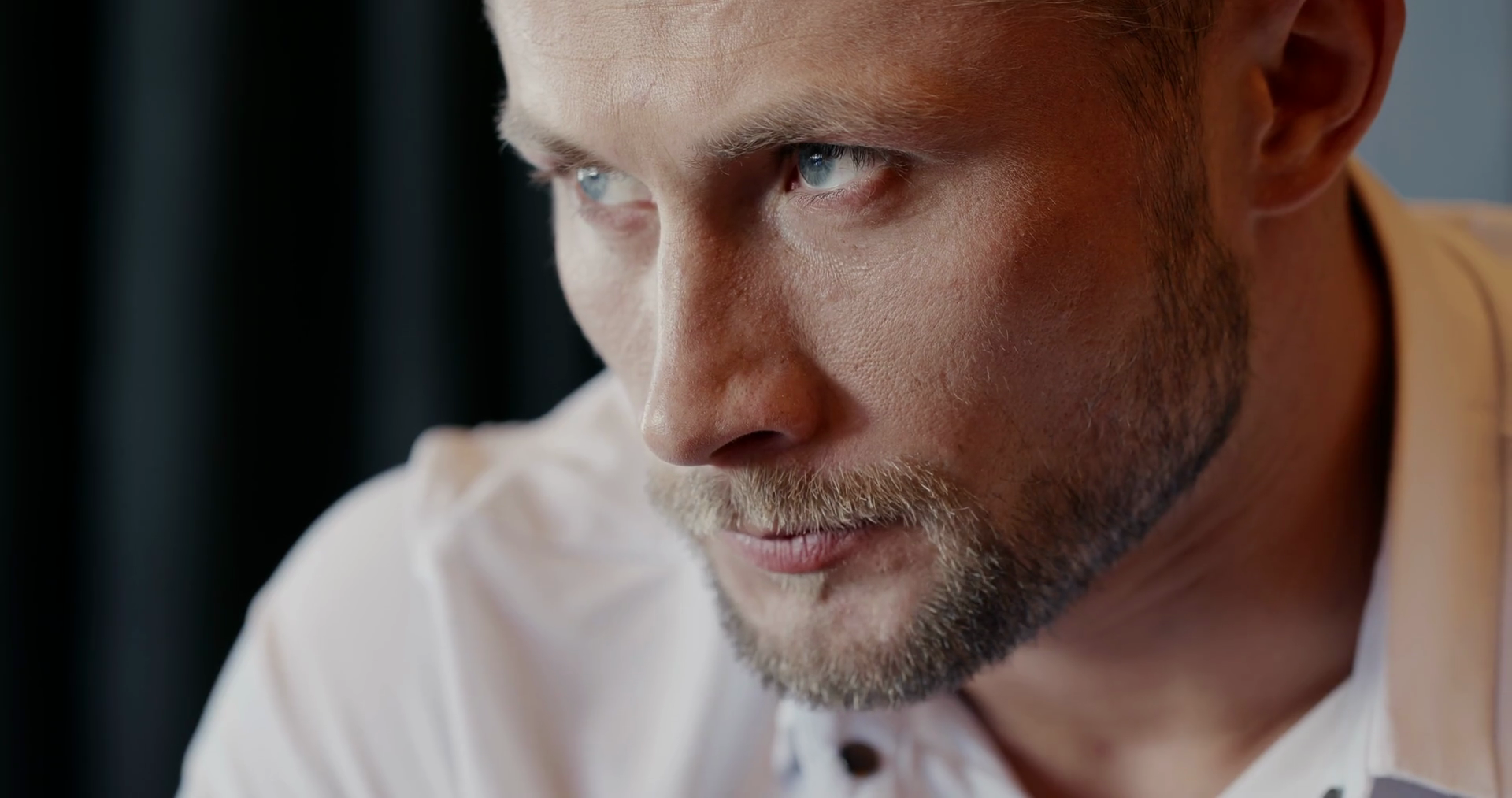 Man Licking Lips Scowling At Camera Stock Footage SBV-347657385 ...