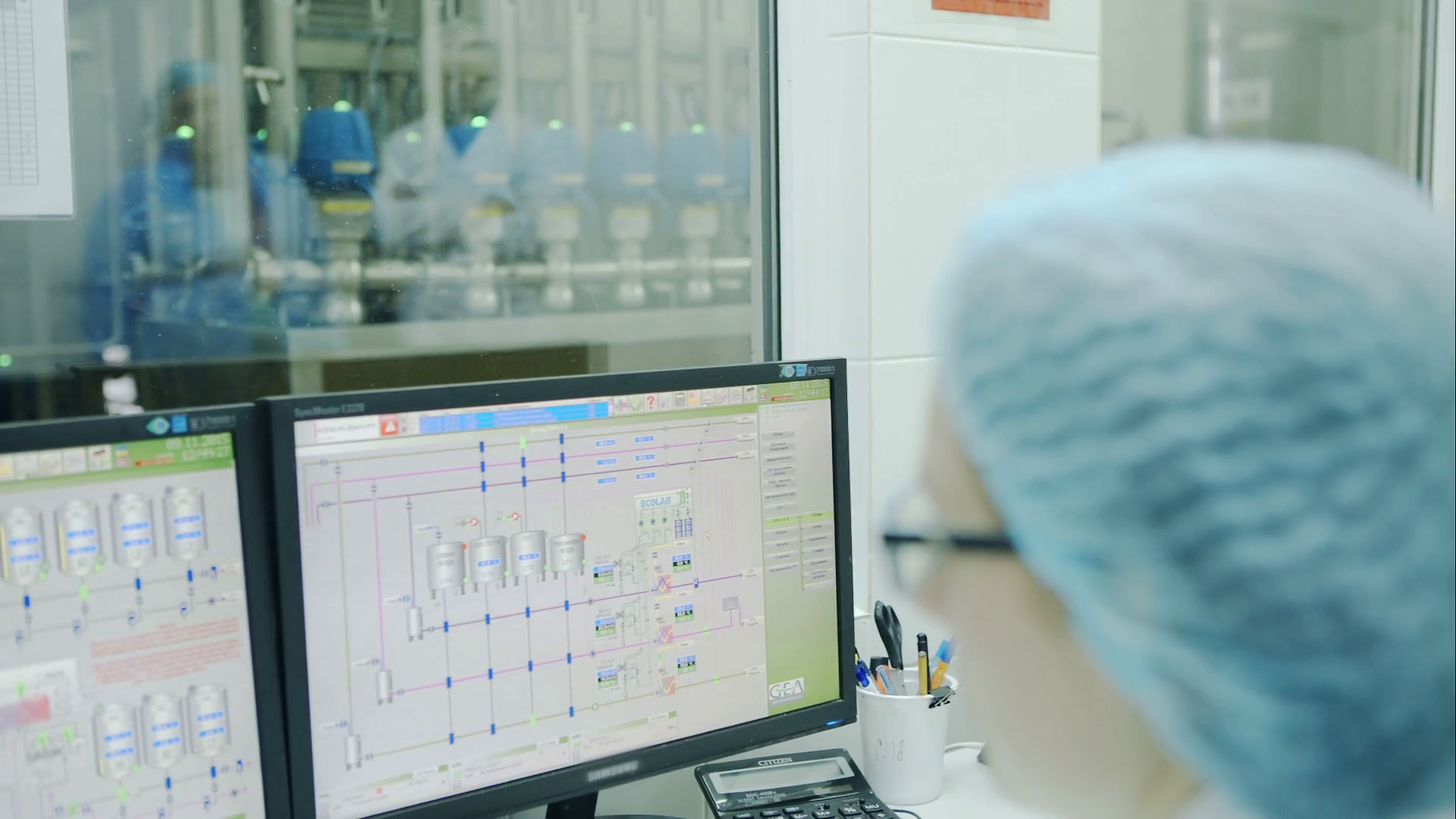 Factory Workers Manufacturing Worker Control Stock Footage SBV ...