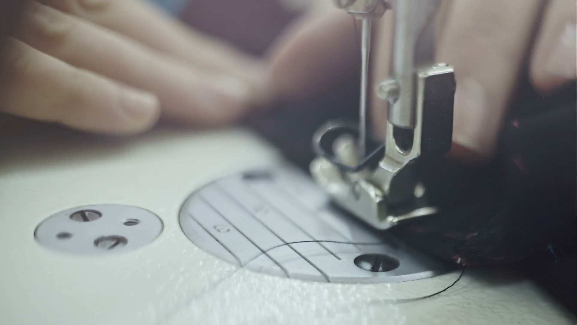 Sewing Process - Women's Hands Behind Sewing Stock Footage SBV ...