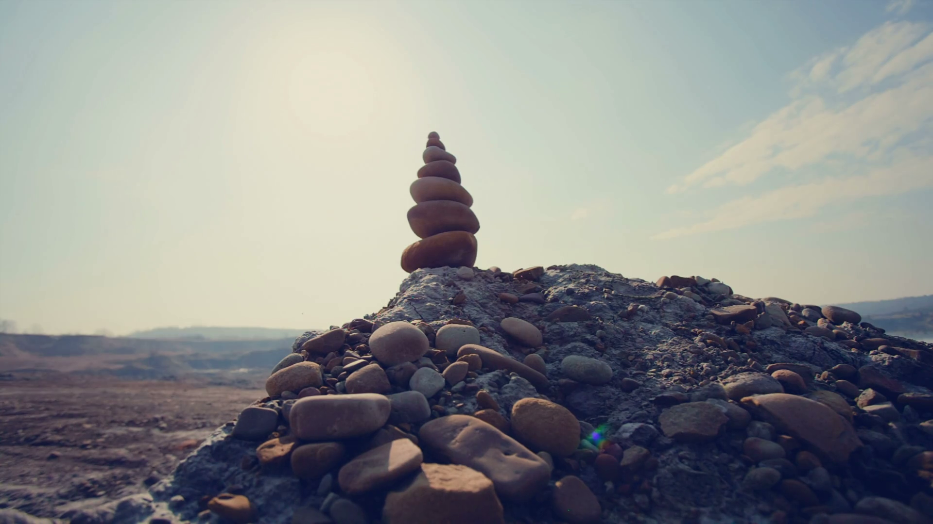 Carefully Balanced Stack Of Rocks On Slate Stock Footage SBV-347654020 - Storyblocks