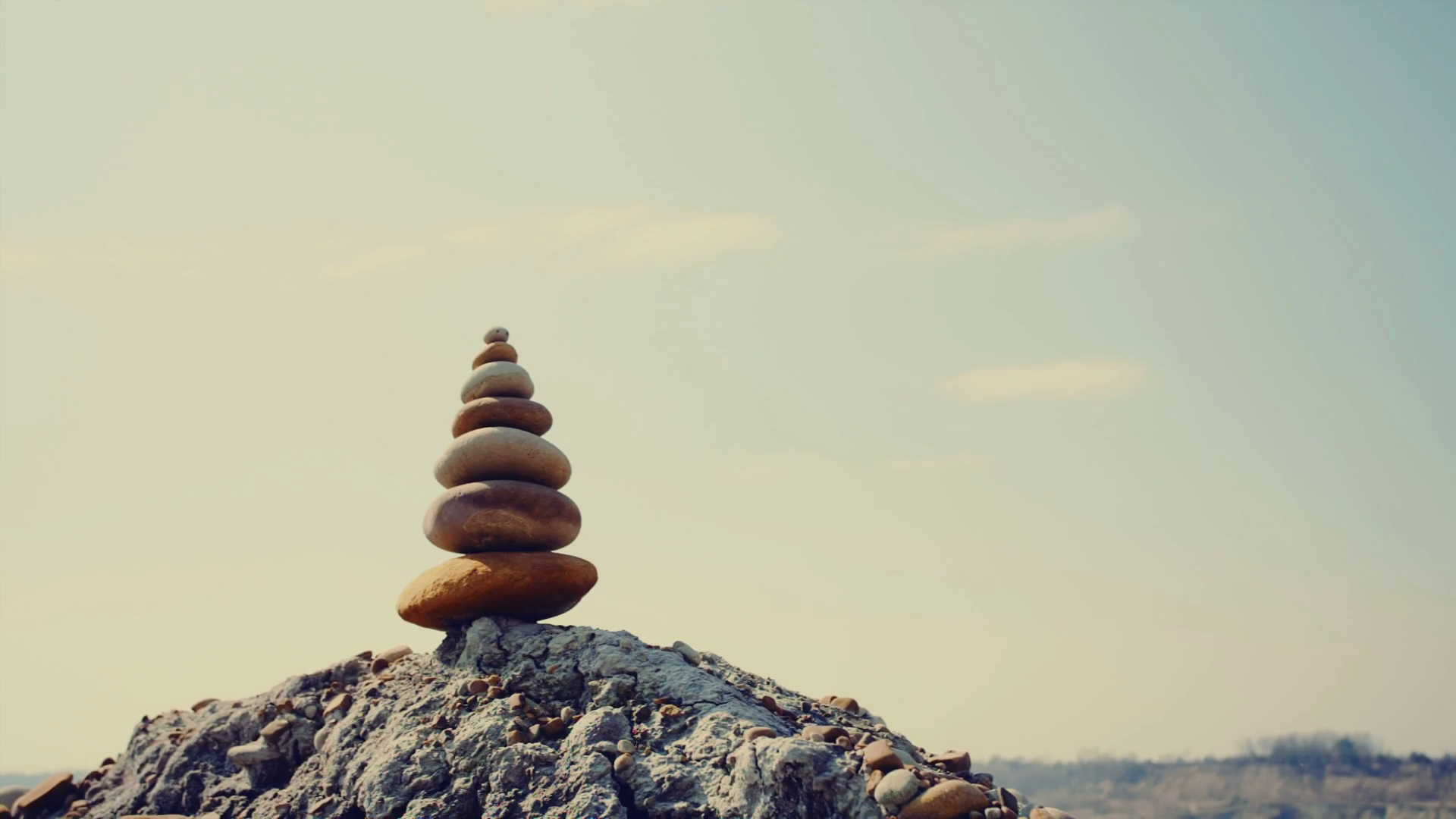 Stones Balance Stability Concept On Rocks Stock Footage SBV-347652938 ...