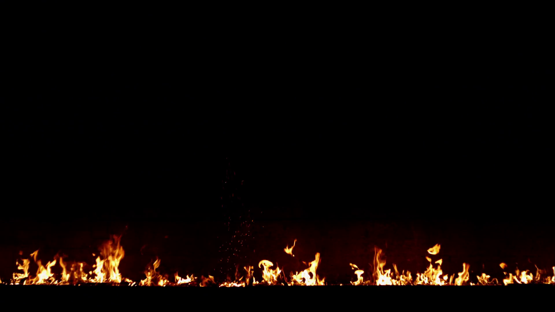 Fire On Black Background In Focus Long Stock Footage SBV-347653457 ...