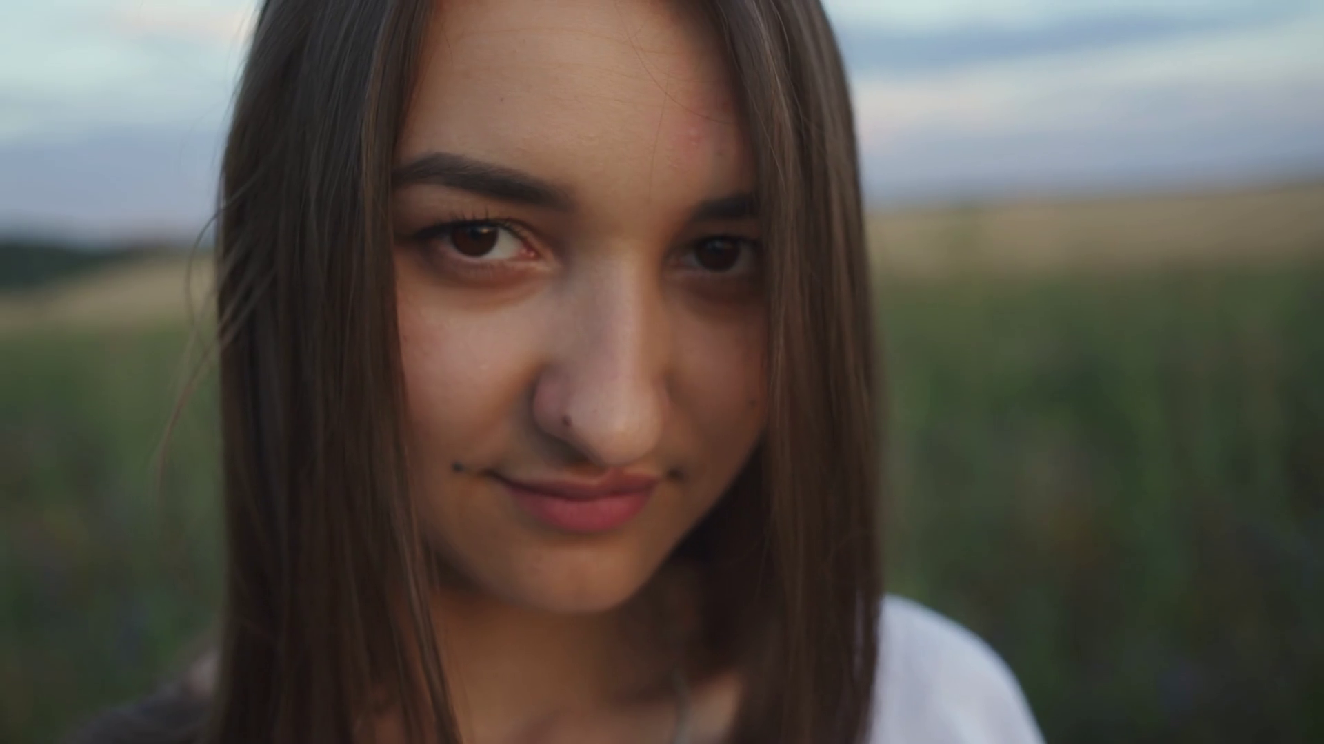 Shy Woman In Meadow Stock Footage SBV-347655473 - Storyblocks