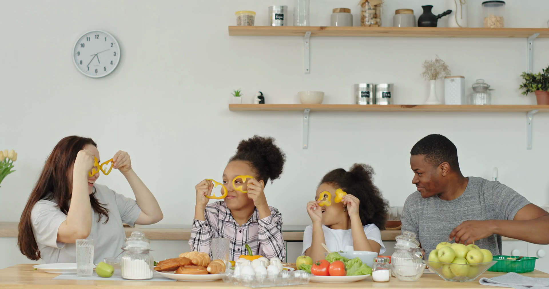 Happy Mixed Race Family Having Fun At Stock Footage SBV-347681793 ...