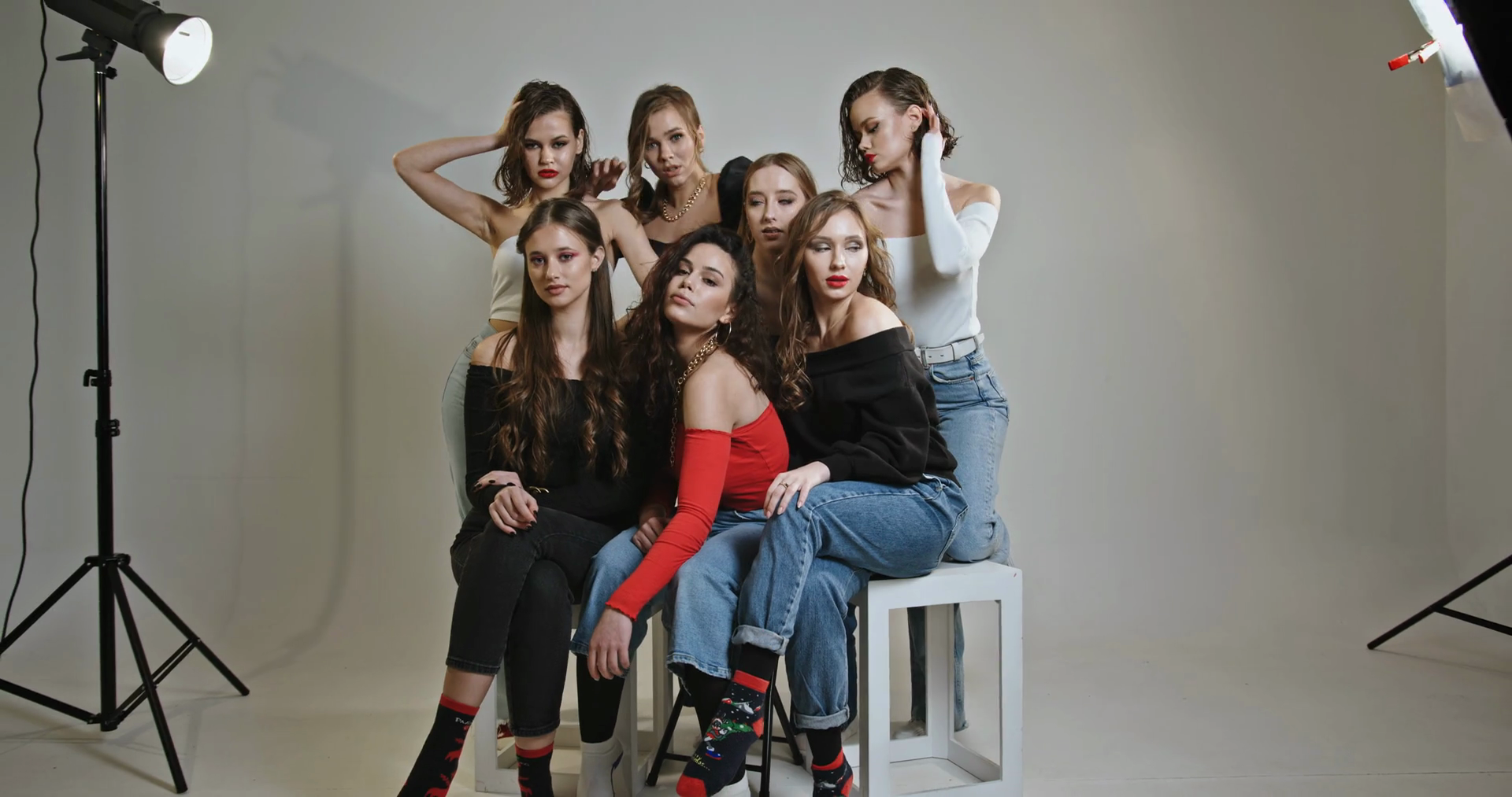 Cheerful Models Talking During Photo Shoot Stock Footage SBV-347682214 ...