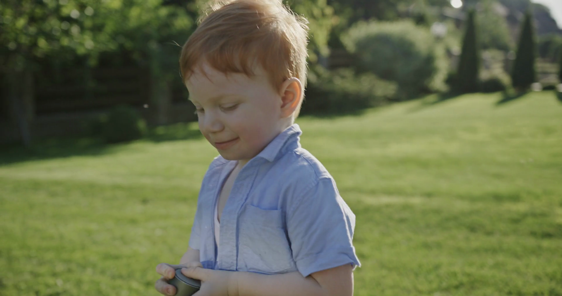 Happy Boy Walking In Yard Stock Footage SBV-347681755 - Storyblocks