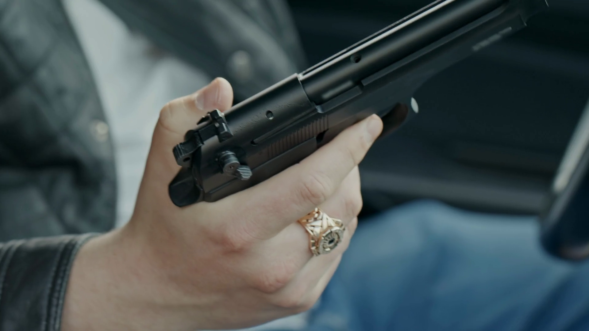 From Above Anonymous Criminal With Gun Stock Footage SBV-348510113 ...