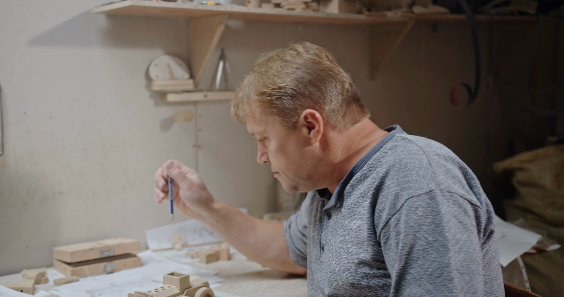 A Portrait Of Successful Carpenter In Own Stock Footage SBV-348512875 ...