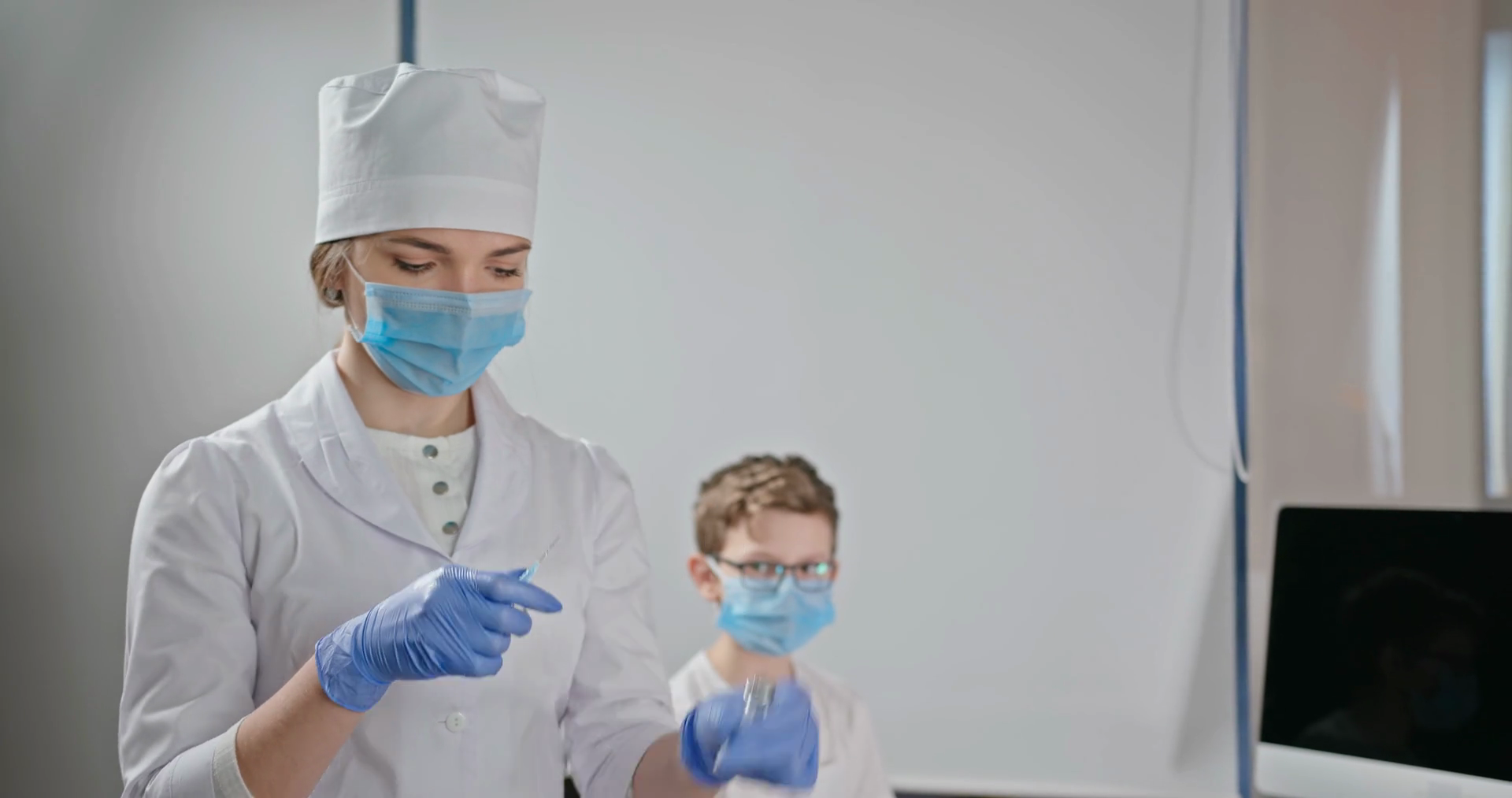 An Injection Of Teenage Boy Young Doctor Stock Footage SBV-348516785 ...