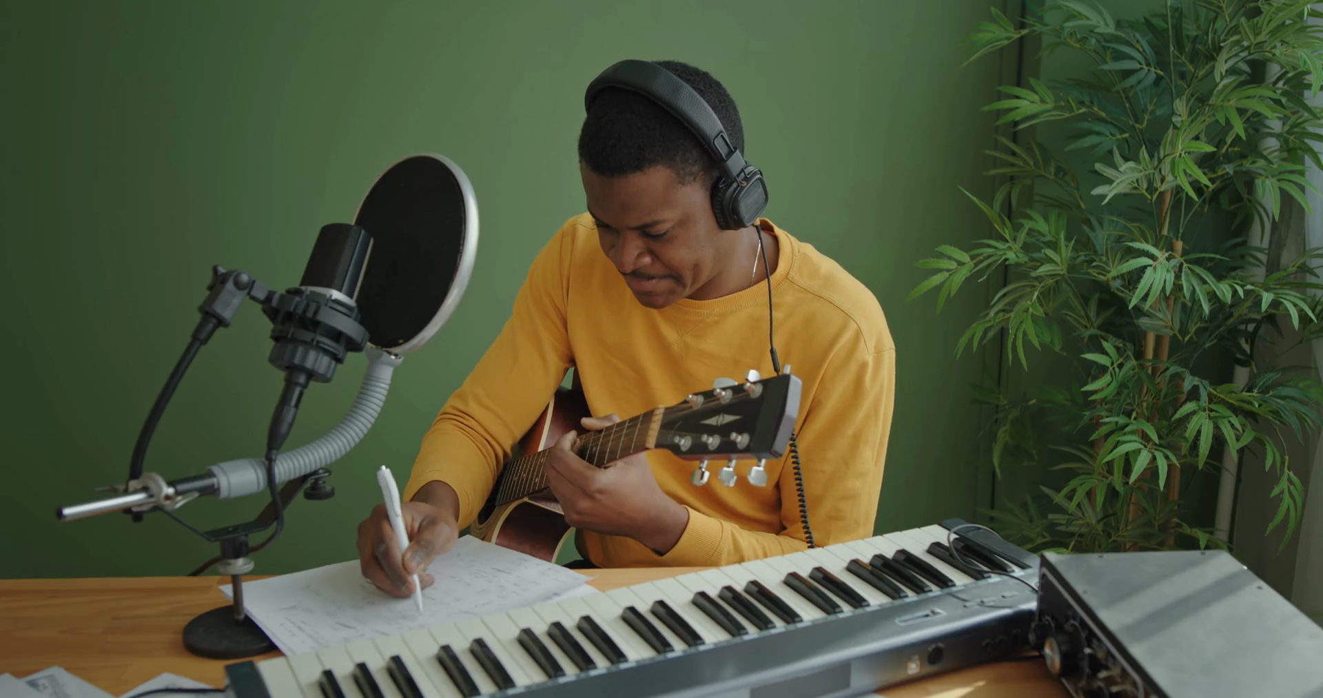 The Process Of Writing Song Of Music Stock Footage SBV-348517307 ...