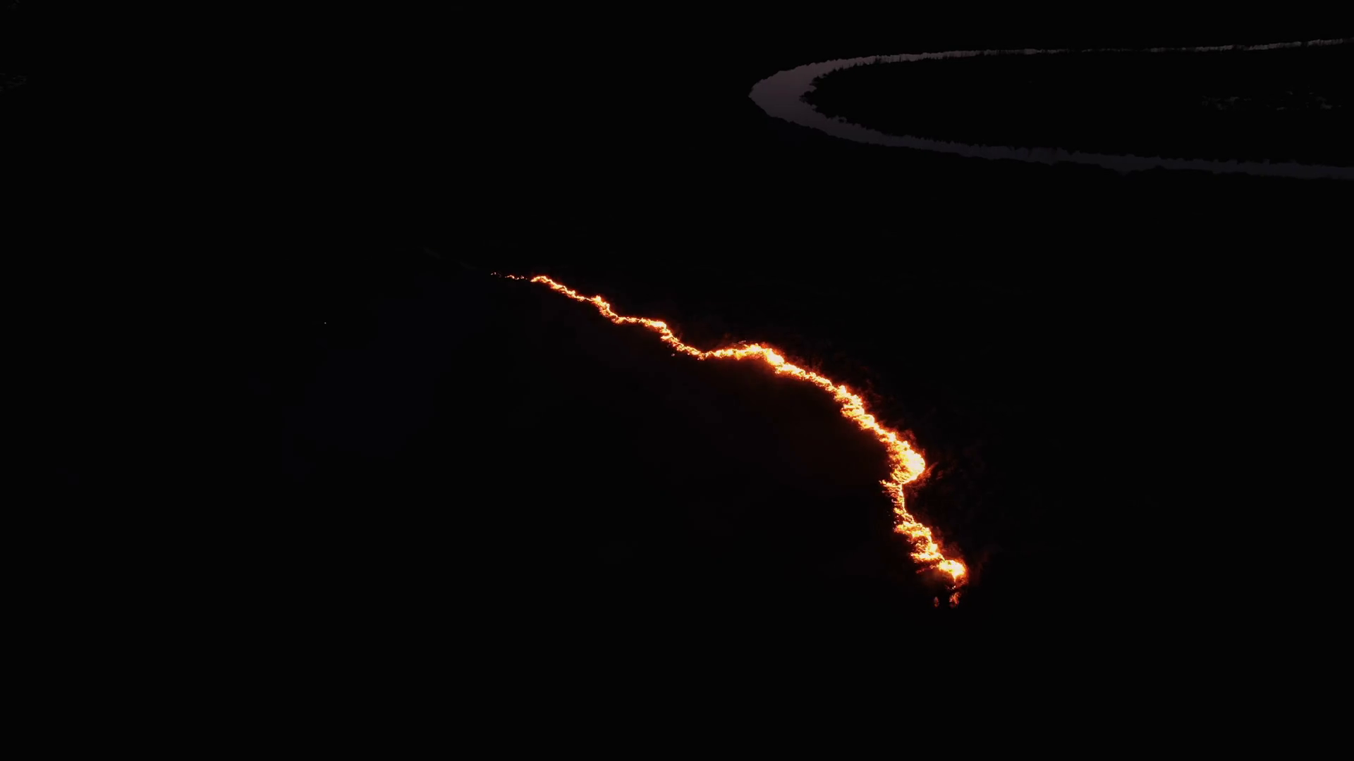 Nighttime Inferno: Devastating Fire Sweeping Stock Footage SBV ...