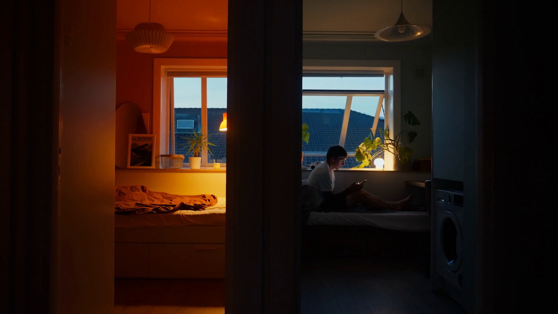 Cinematic Dim Light Shot Of Cosy Small Stock Footage SBV-351791444 ...