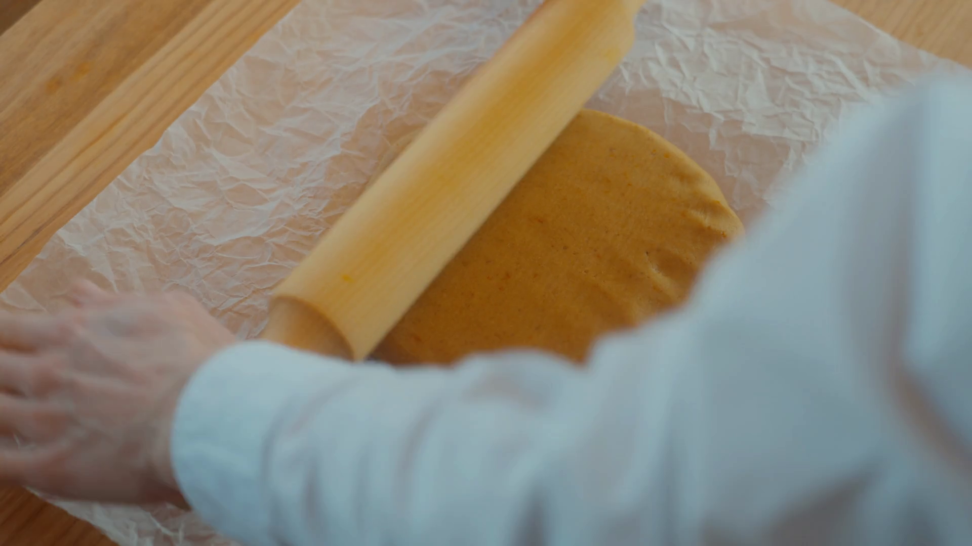 Top View Of Female Baker Use Rolling Pin To Stock Footage SBV-351811622 ...