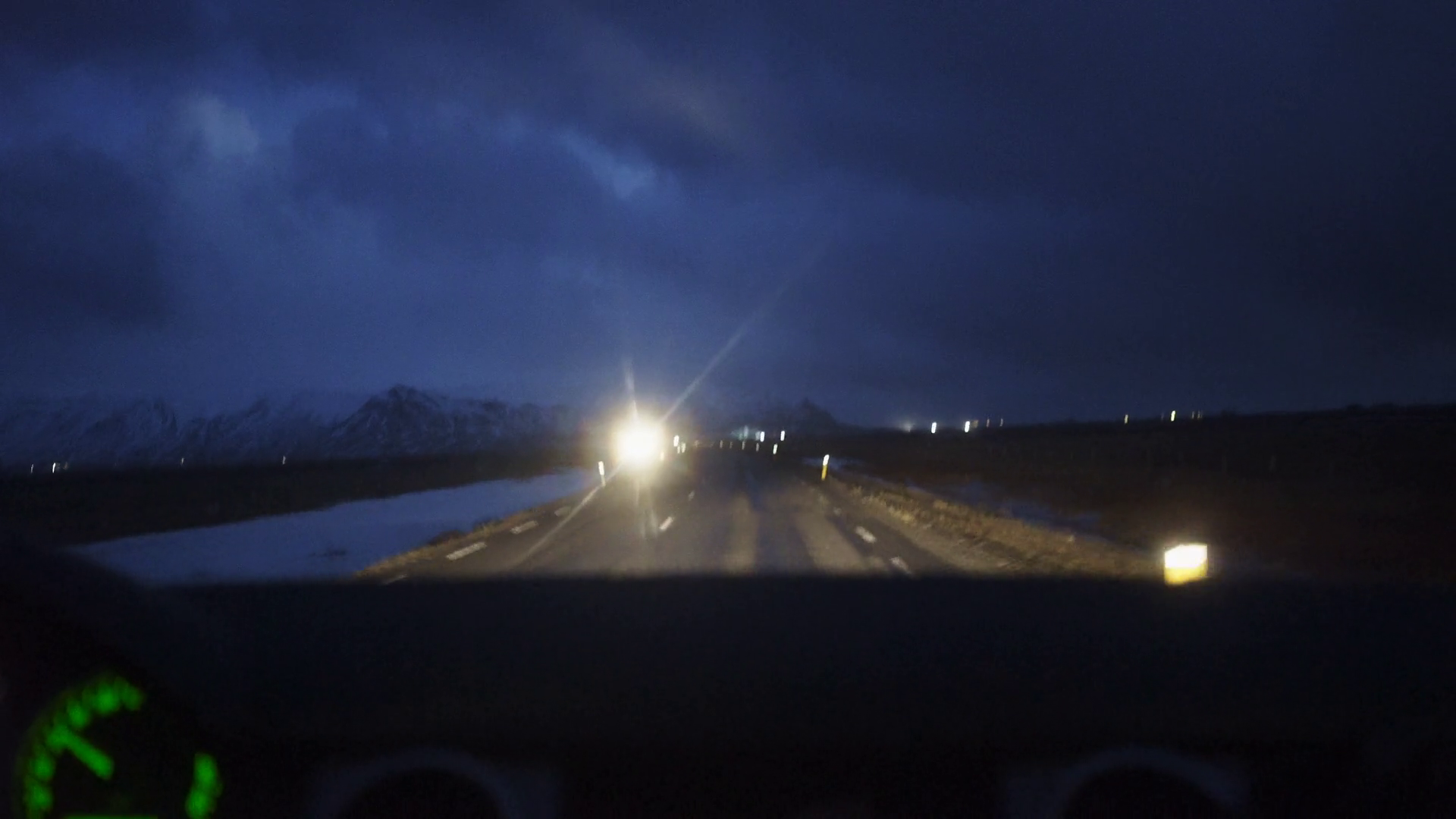 Night Driving On Narrow Road To Mountains In Stock Footage SBV ...