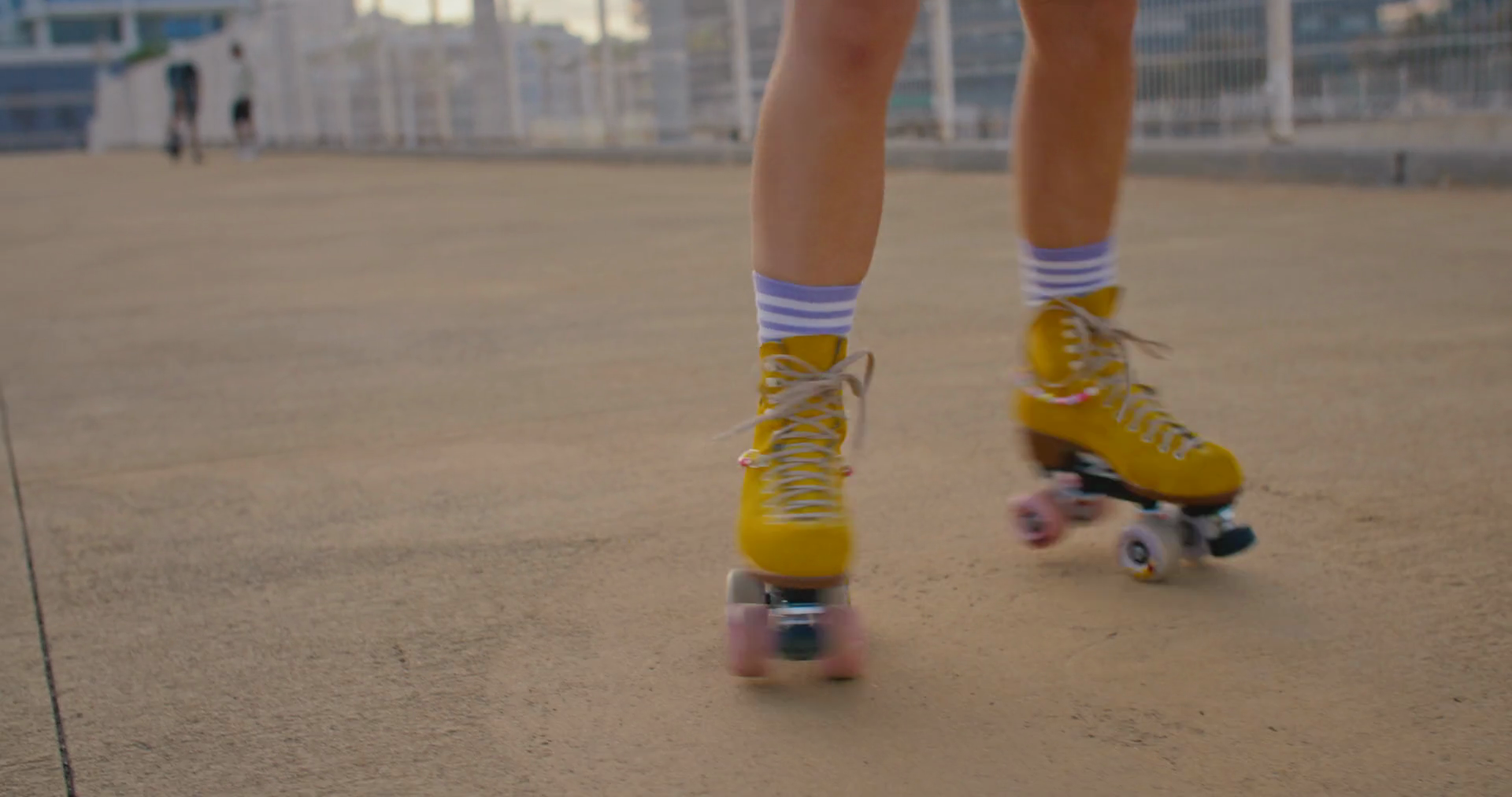 Female Legs In Retro Funky Roller Skates Stock Footage SBV-347708633 ...