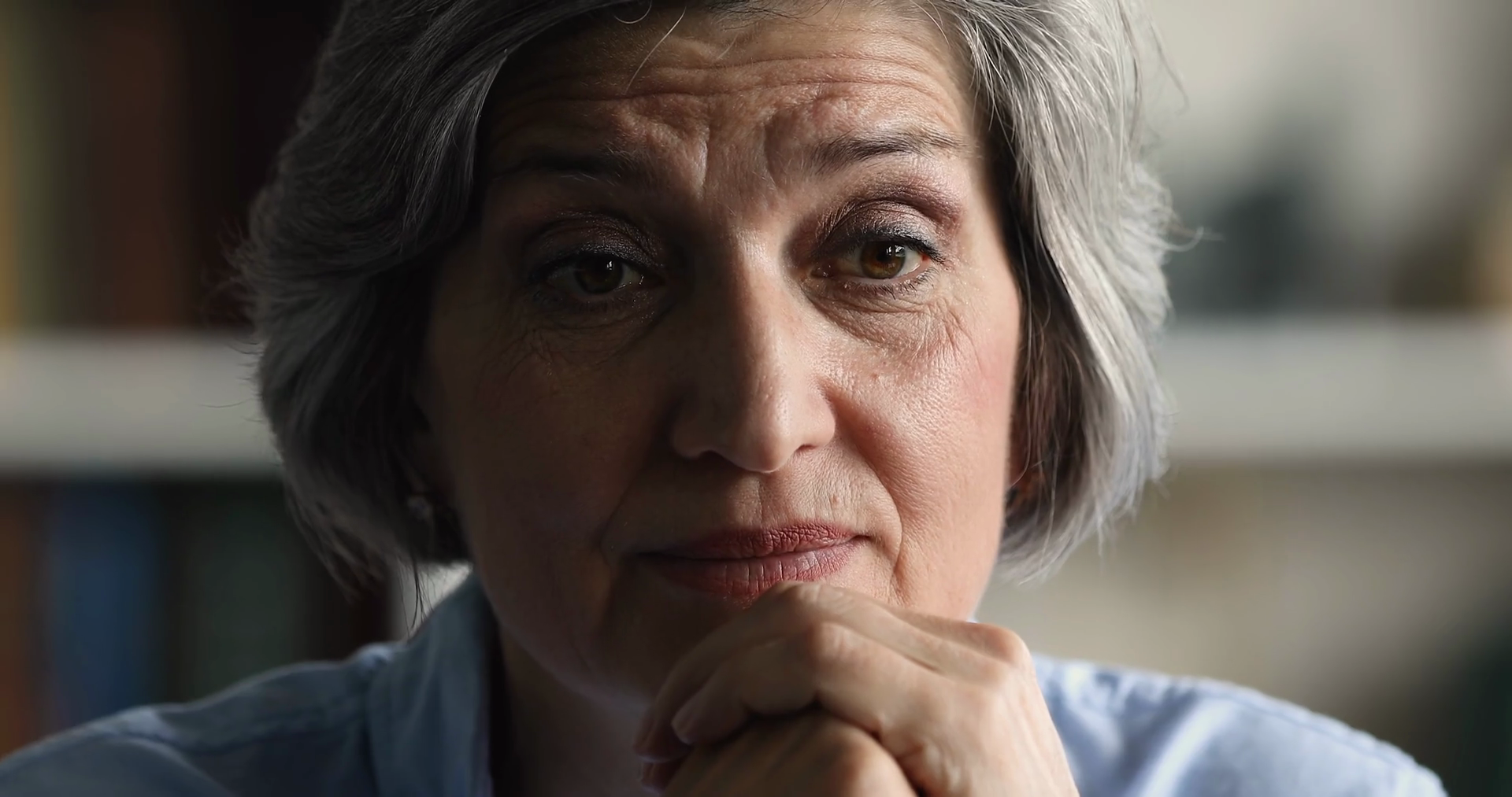 Confused Uncertain Senior Lady Speaking At Stock Footage SBV-347129772 ...