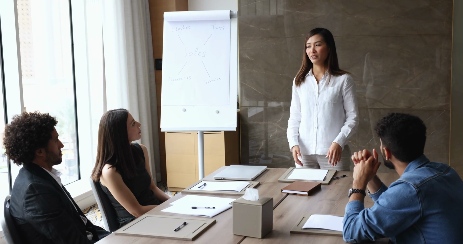 Asian Female Business Coach Training Staff Stock Footage SBV-348402778 ...