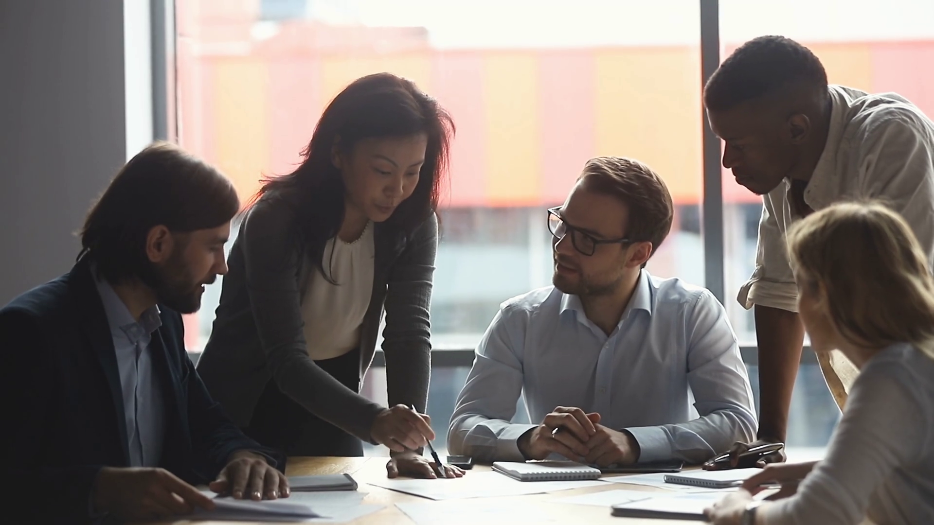 Happy Multiracial Business People Enjoying Stock Footage SBV-338161321 ...