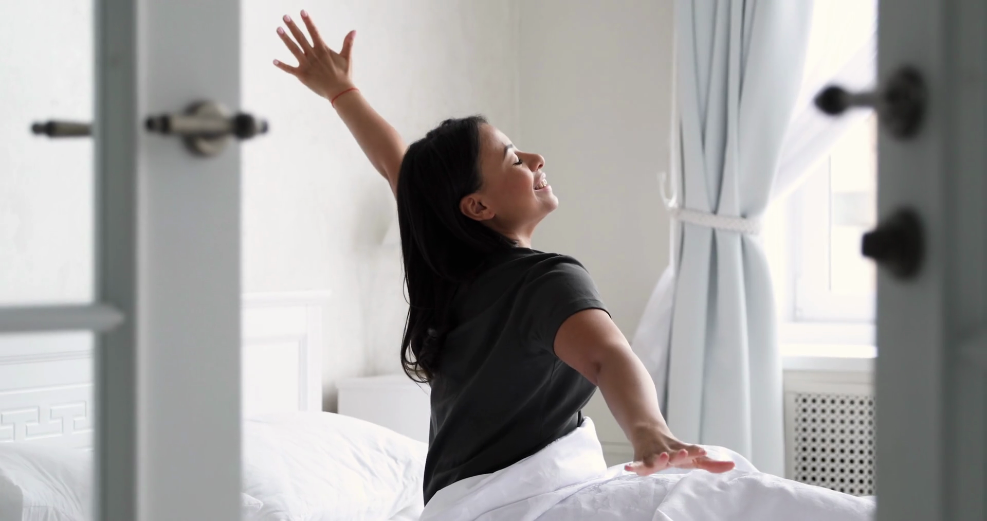 Morning Stretching Routine: Energizing Stock Footage SBV-338435875 ...