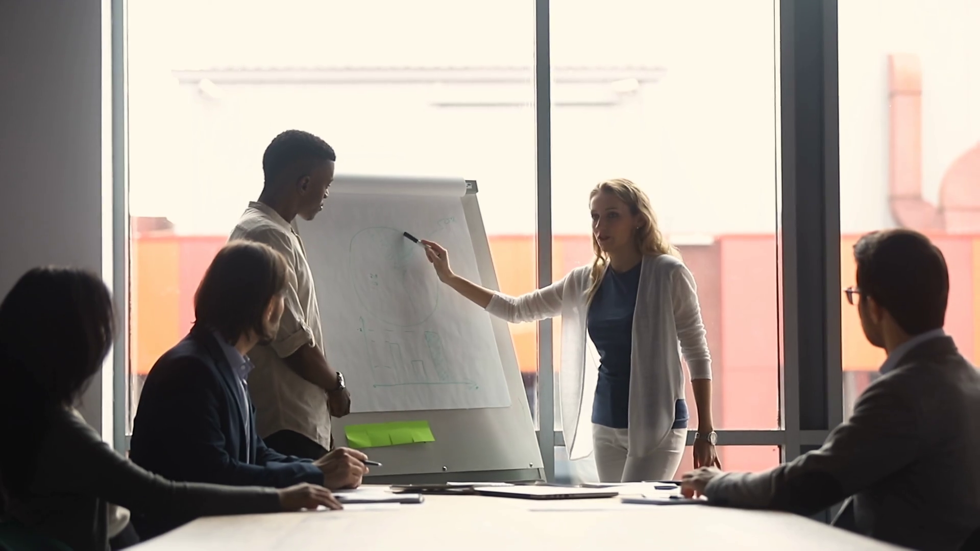 Professional Analysts Explaining Research Stock Footage SBV-338161136 ...