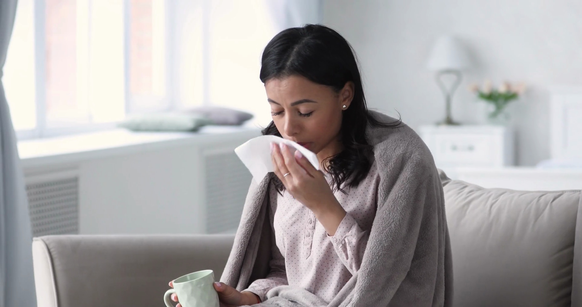 Young Woman With Flu Symptoms Stock Footage SBV-338435819 - Storyblocks