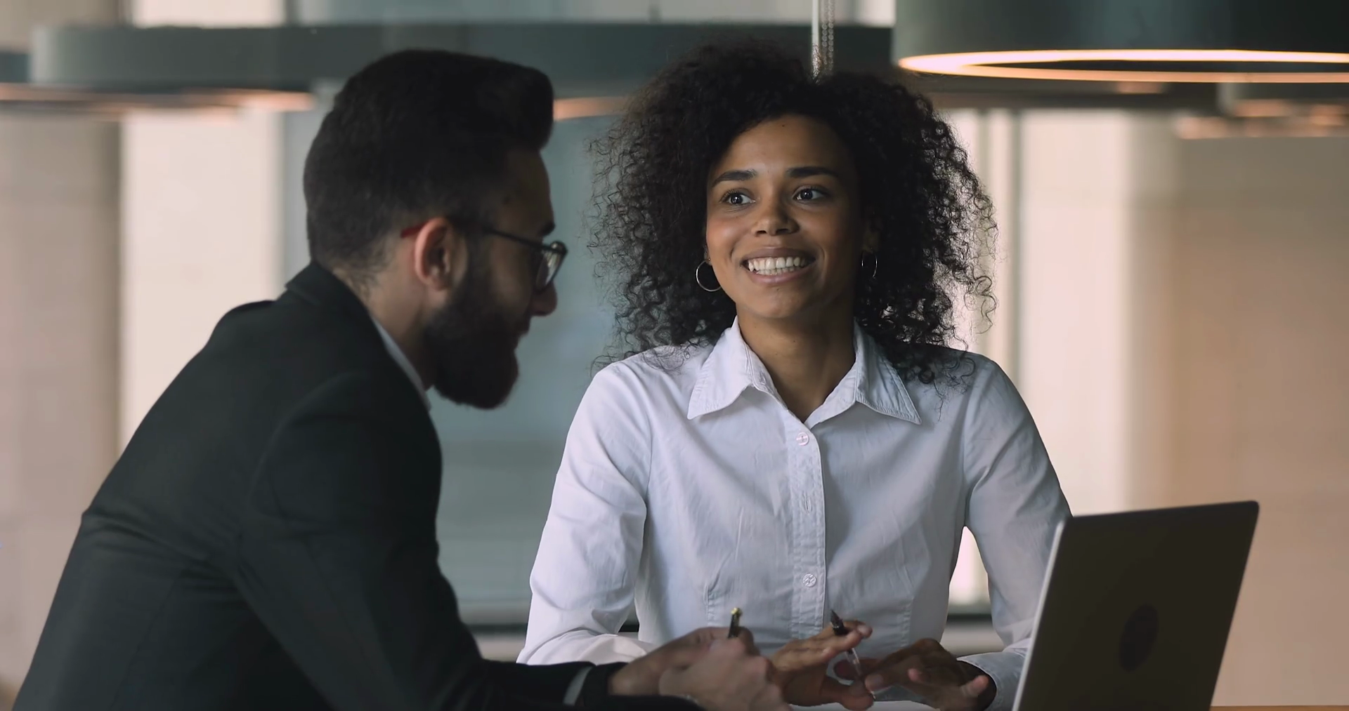 Young Office Worker Nodding Agreeing With Stock Footage SBV-338169513 ...