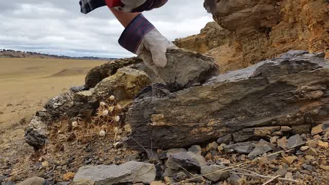 Huge Boulder Falling In Front Of The Camera Stock Footage: Royalty-Free ...
