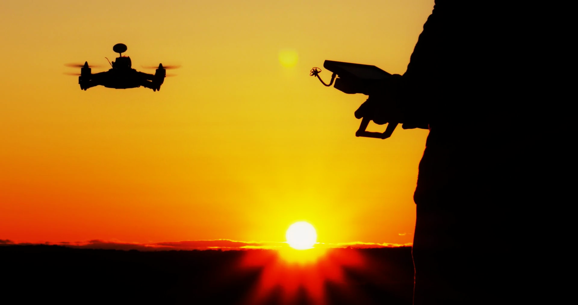 Racing Drone Quadcopter Multirotor Aircraft Stock Footage SBV-309202052 ...