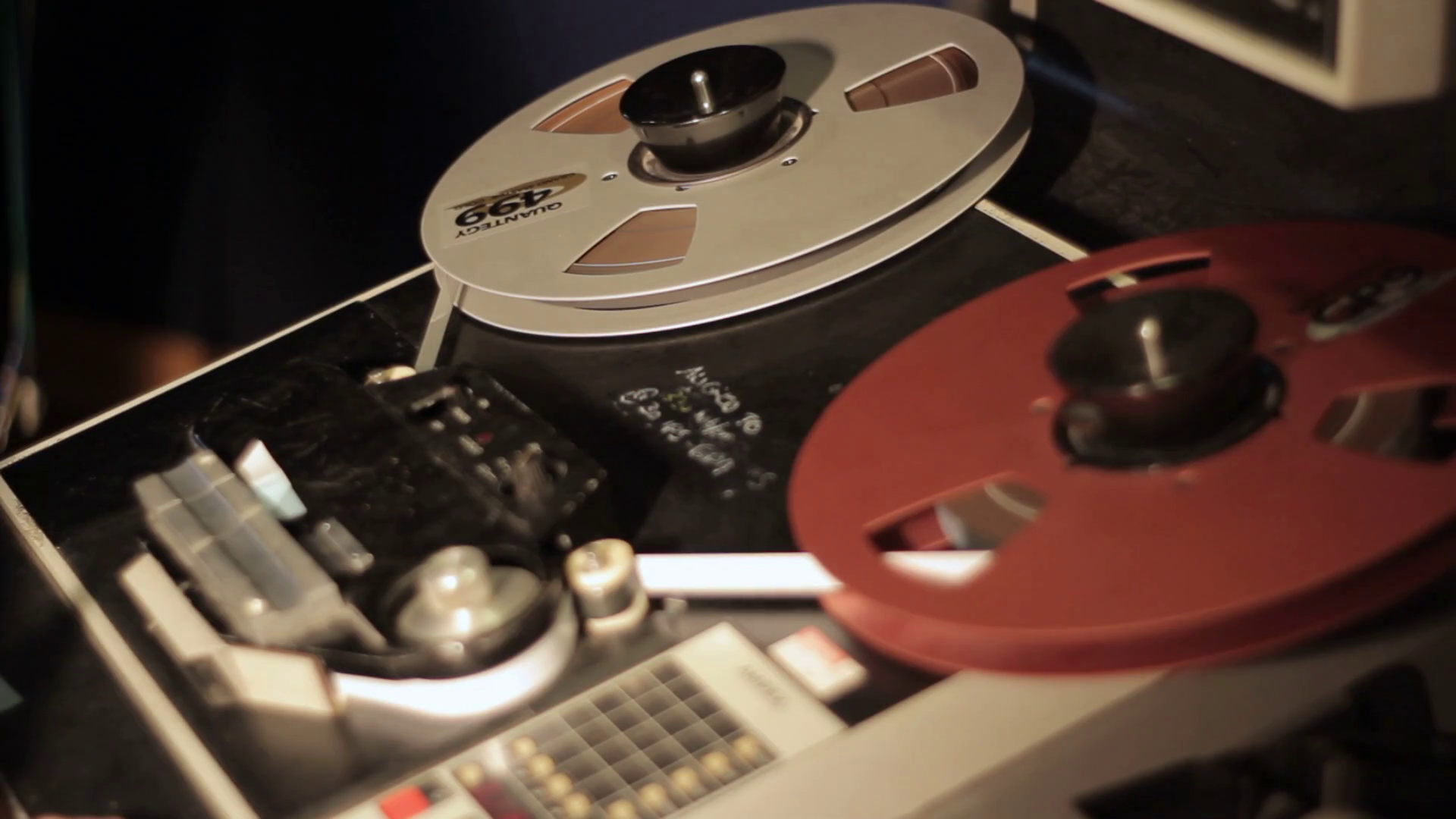 Retro Audio Tape Deck Recorder Machine To Stock Footage SBV-307039434 ...