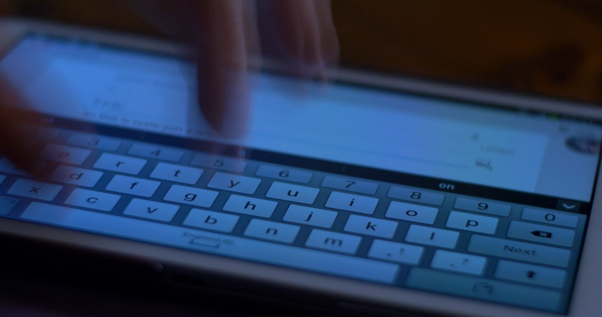 Tablet Keyboard Typing Night Slow Shutter Stock Footage SBV-302179238 ...