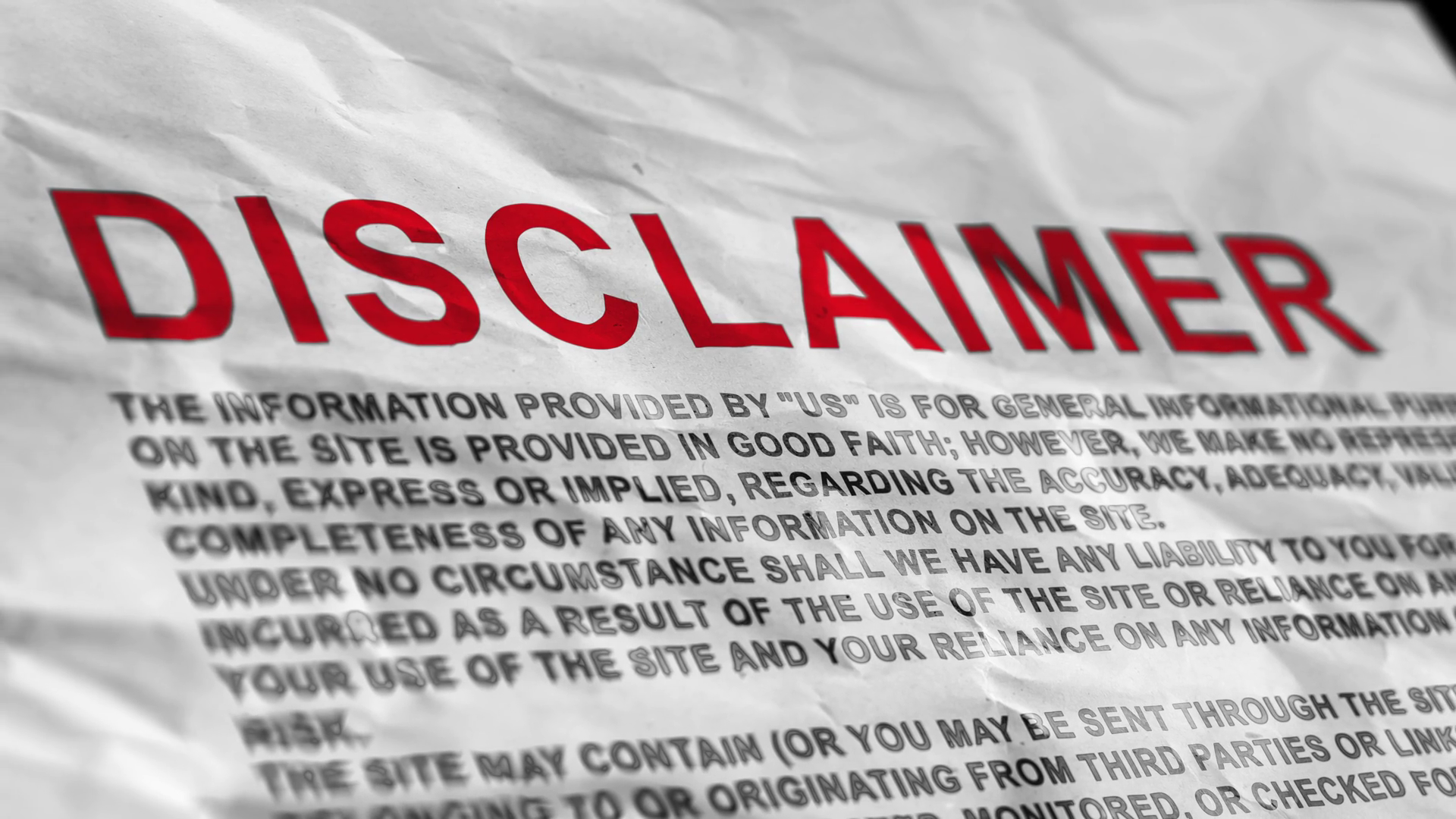 Legal Disclaimer Text Not Substitute Legal Stock Footage SBV-348368568 ...