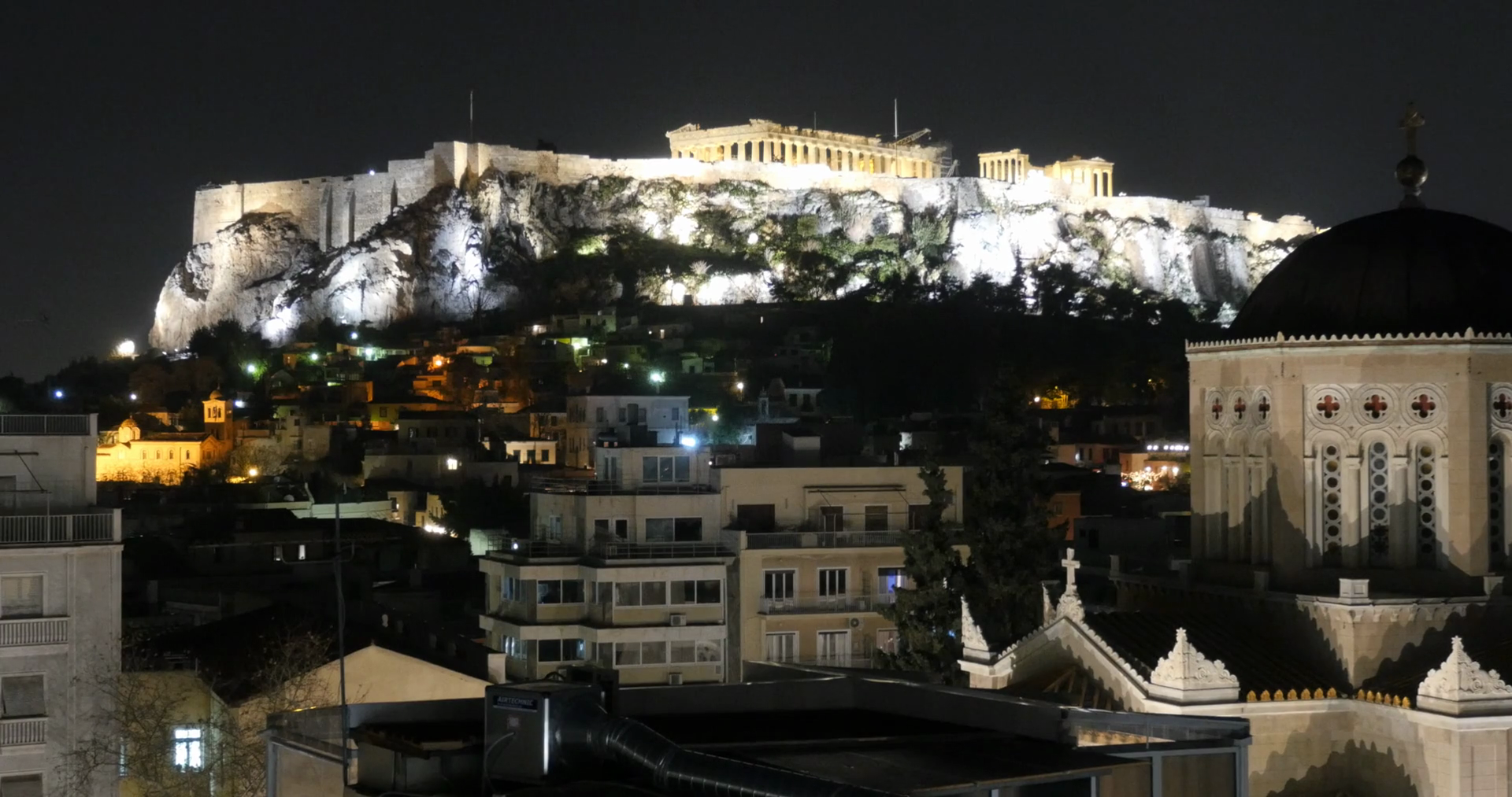 Athens Greece City Night Time Lapse Stock Footage SBV-313046406 ...