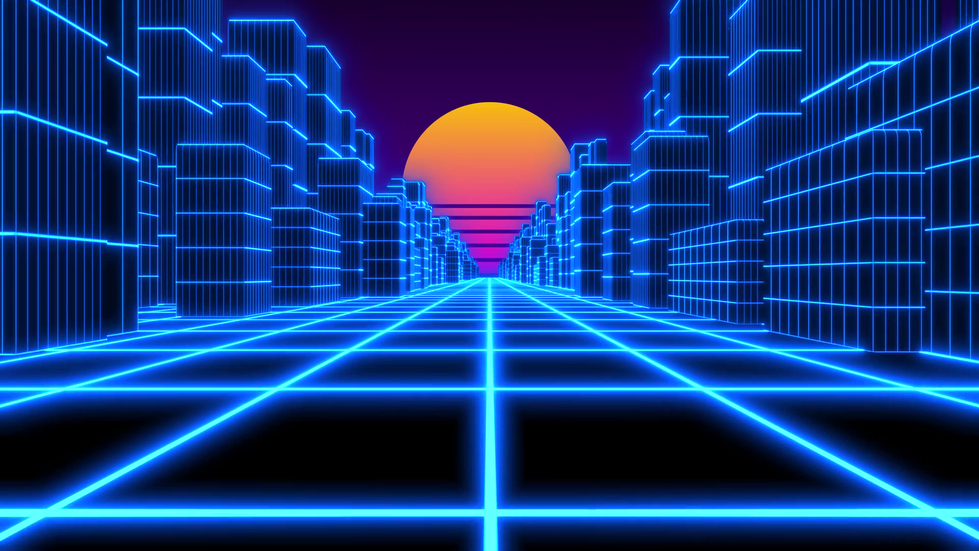 Cityscape Synthwave/ Vaporwave/ Retrowave Stock Footage SBV-338827694 ...