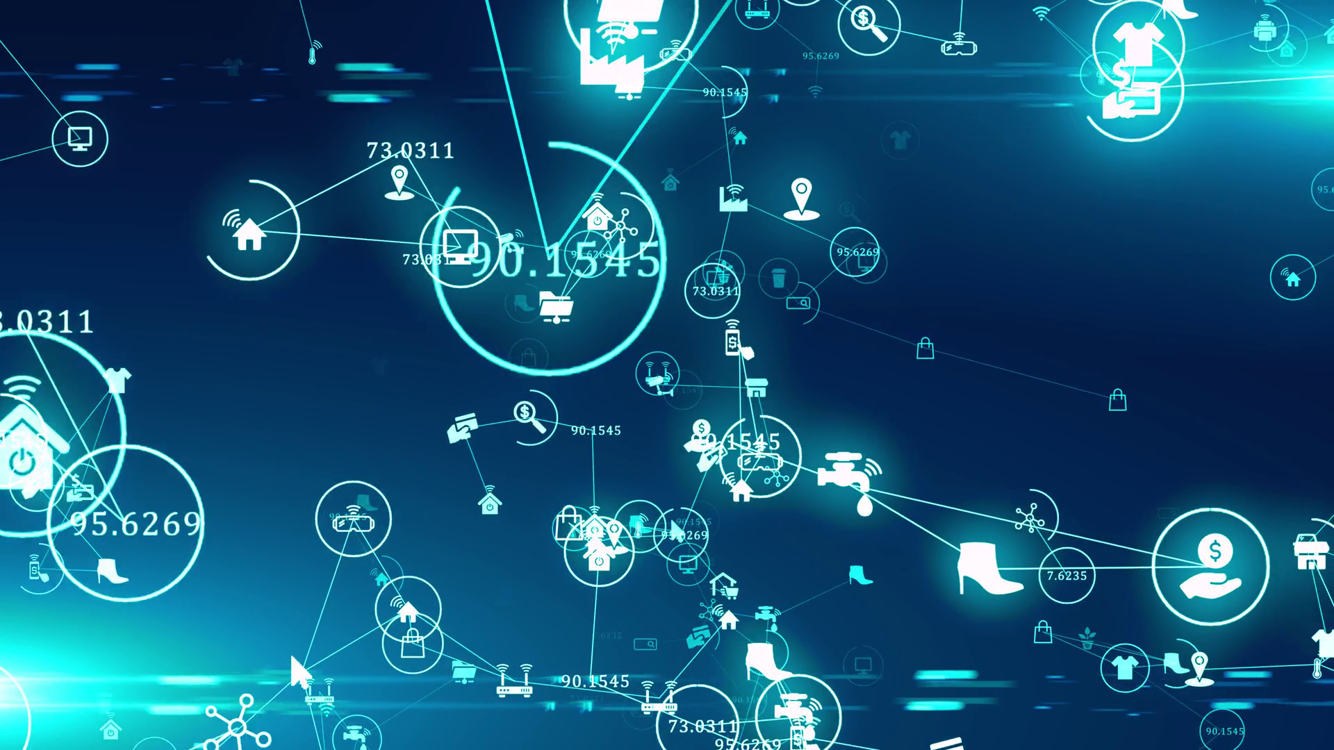 Connected Devices Big Data Cloud Computing Stock Footage SBV-338906296 ...