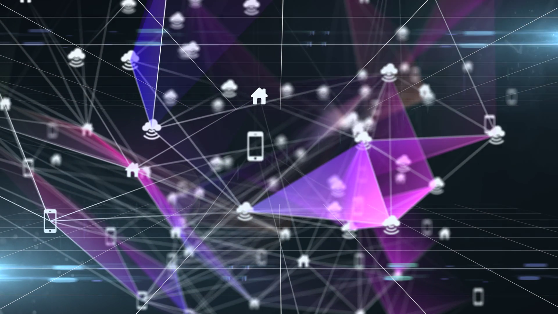 Connected devices cloud computing networks Internet of things IOT 3D ...