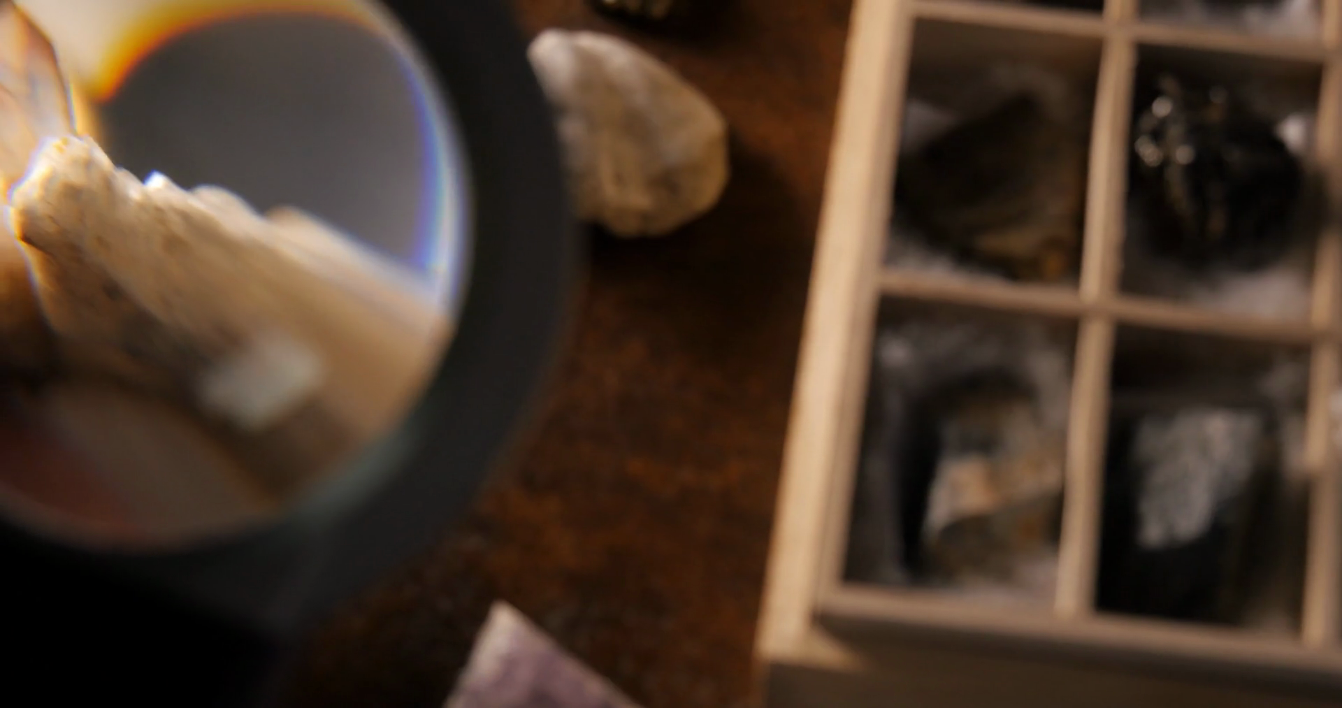 Geologist Hand Examines Rock Crystals Stock Footage SBV-316866881 ...