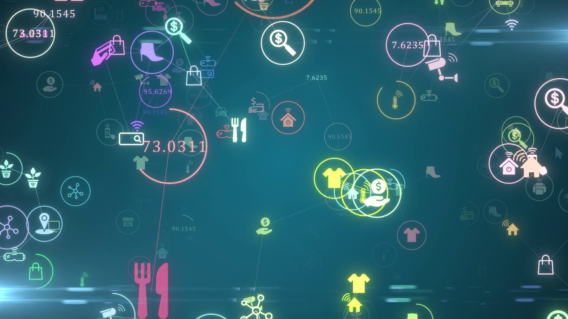 Iot Mobile Internet Connected Device Network Stock Footage SBV ...