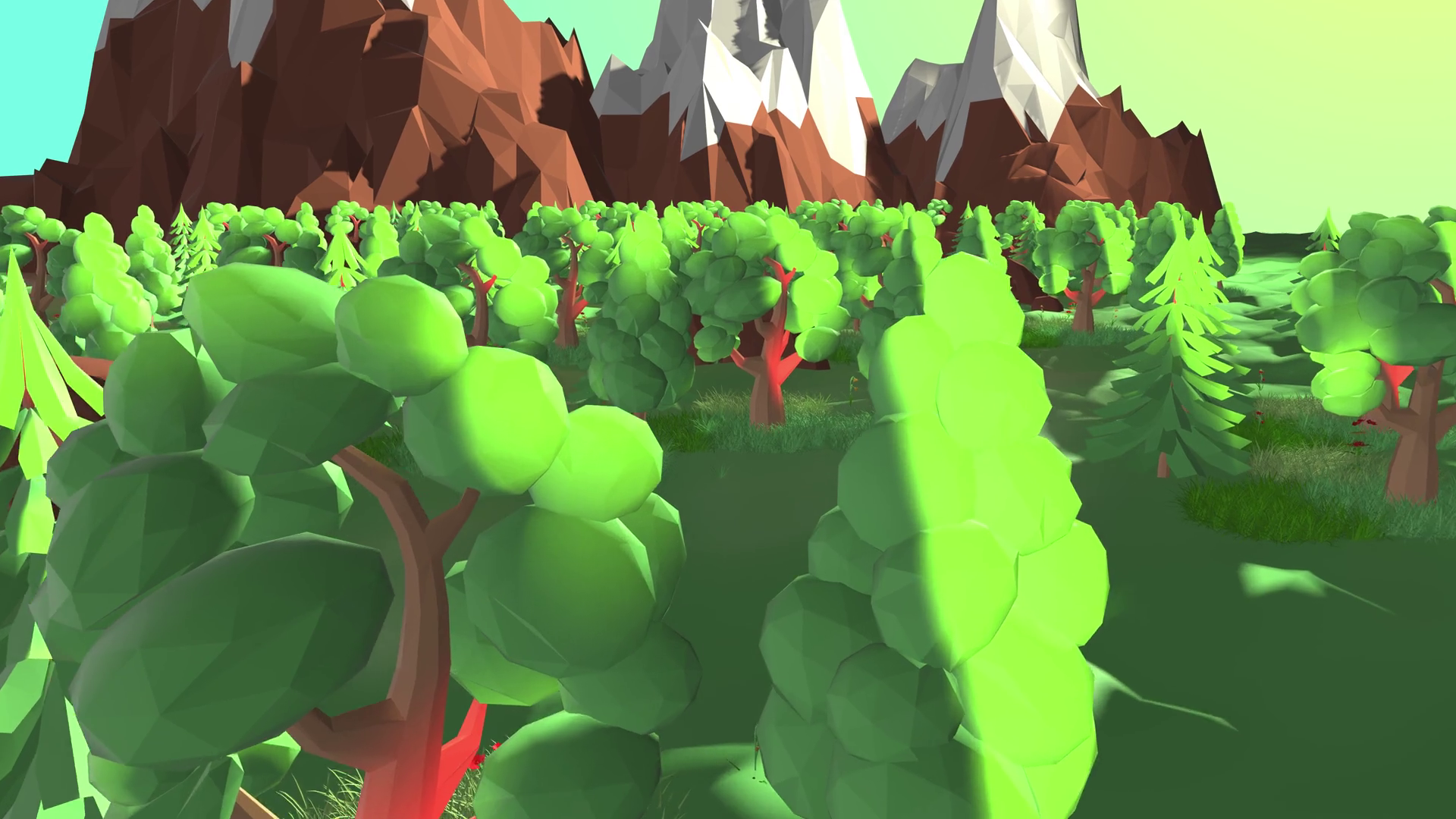 Low Poly Mountain Valley With Green Forest Stock Motion Graphics SBV ...