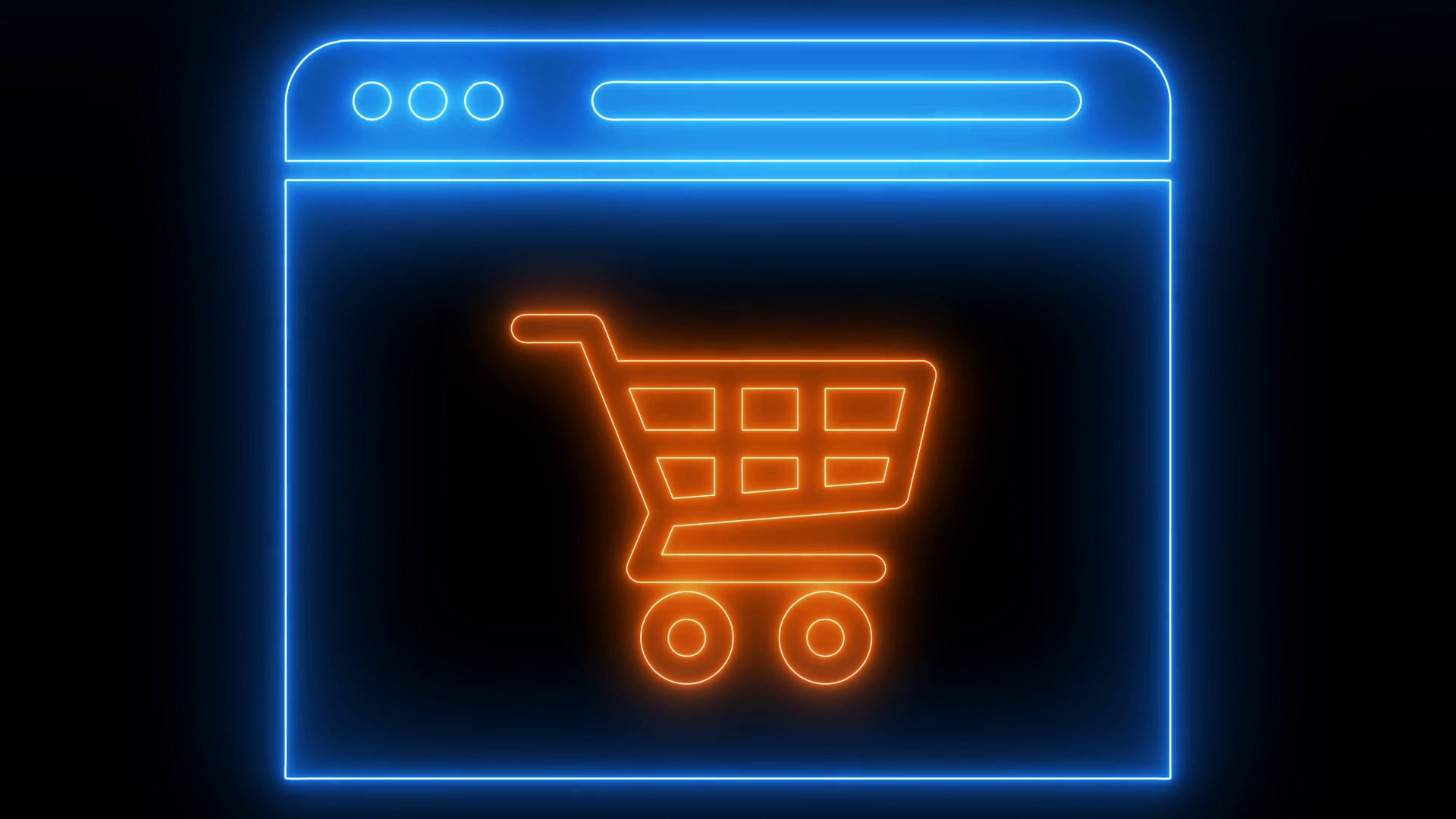 Neon Buy Sell Online Shopping Electronic Stock Motion Graphics SBV ...