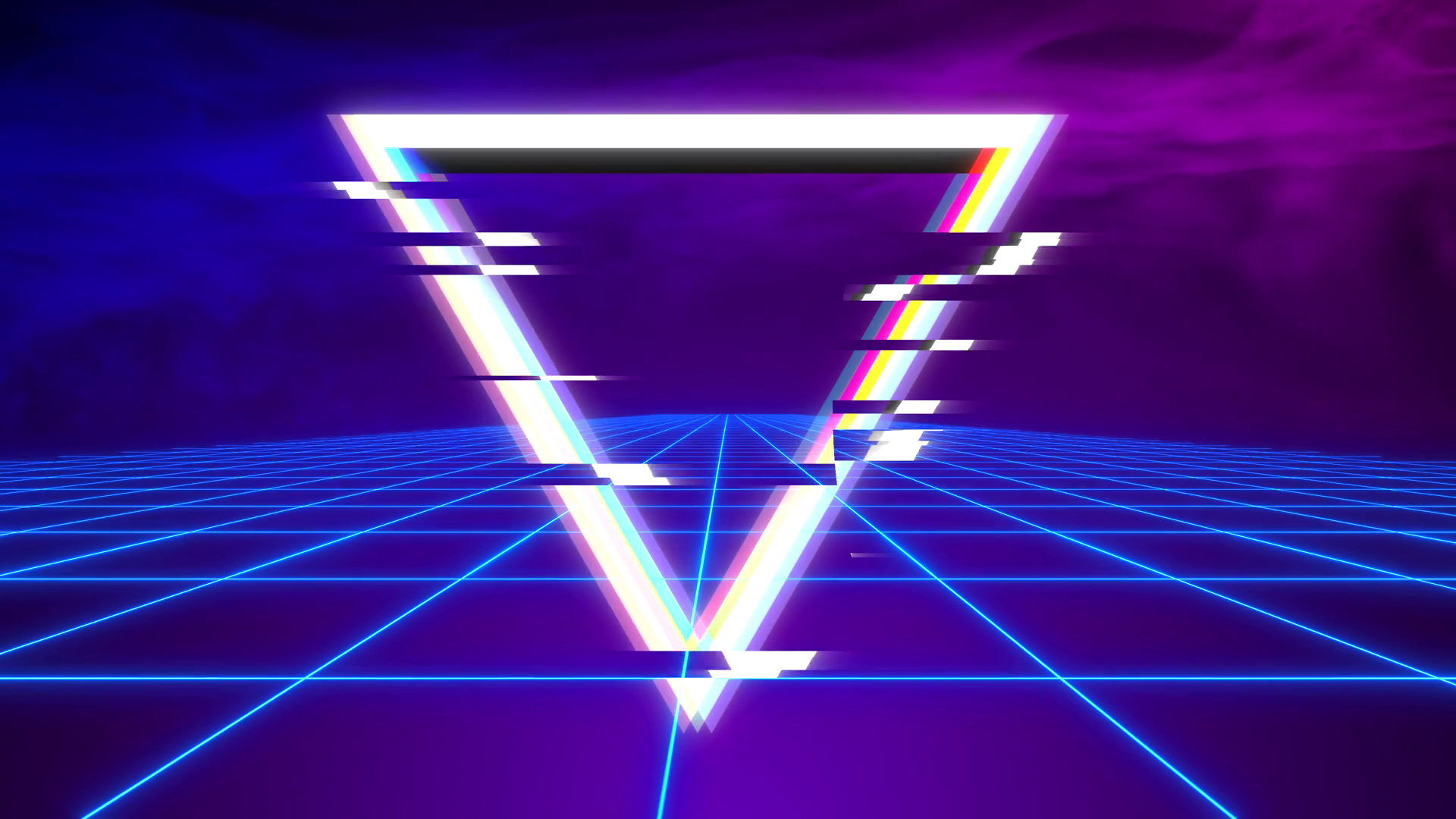 Retro Triangle Glitch Futuristic 80's Neon - Stock Footage SBV ...