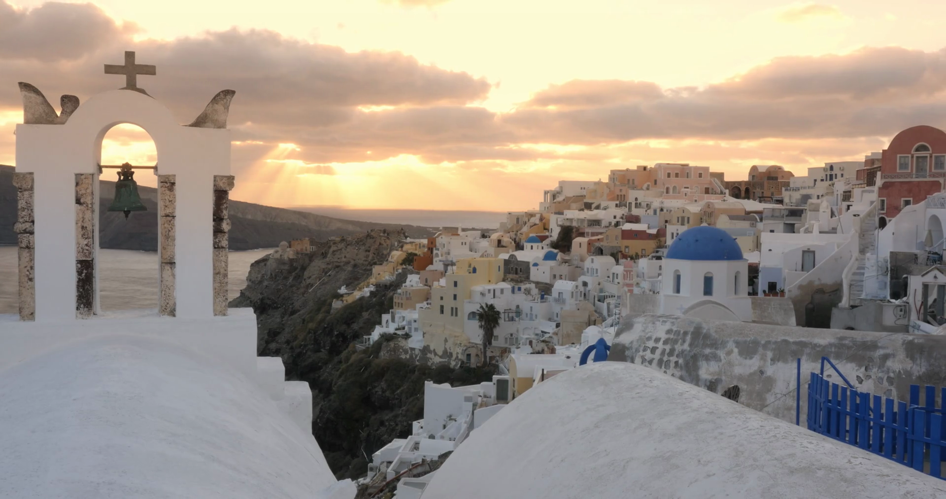 Santorini Greece Sunset Time Lapse Oia In Stock Footage SBV-313027292 ...
