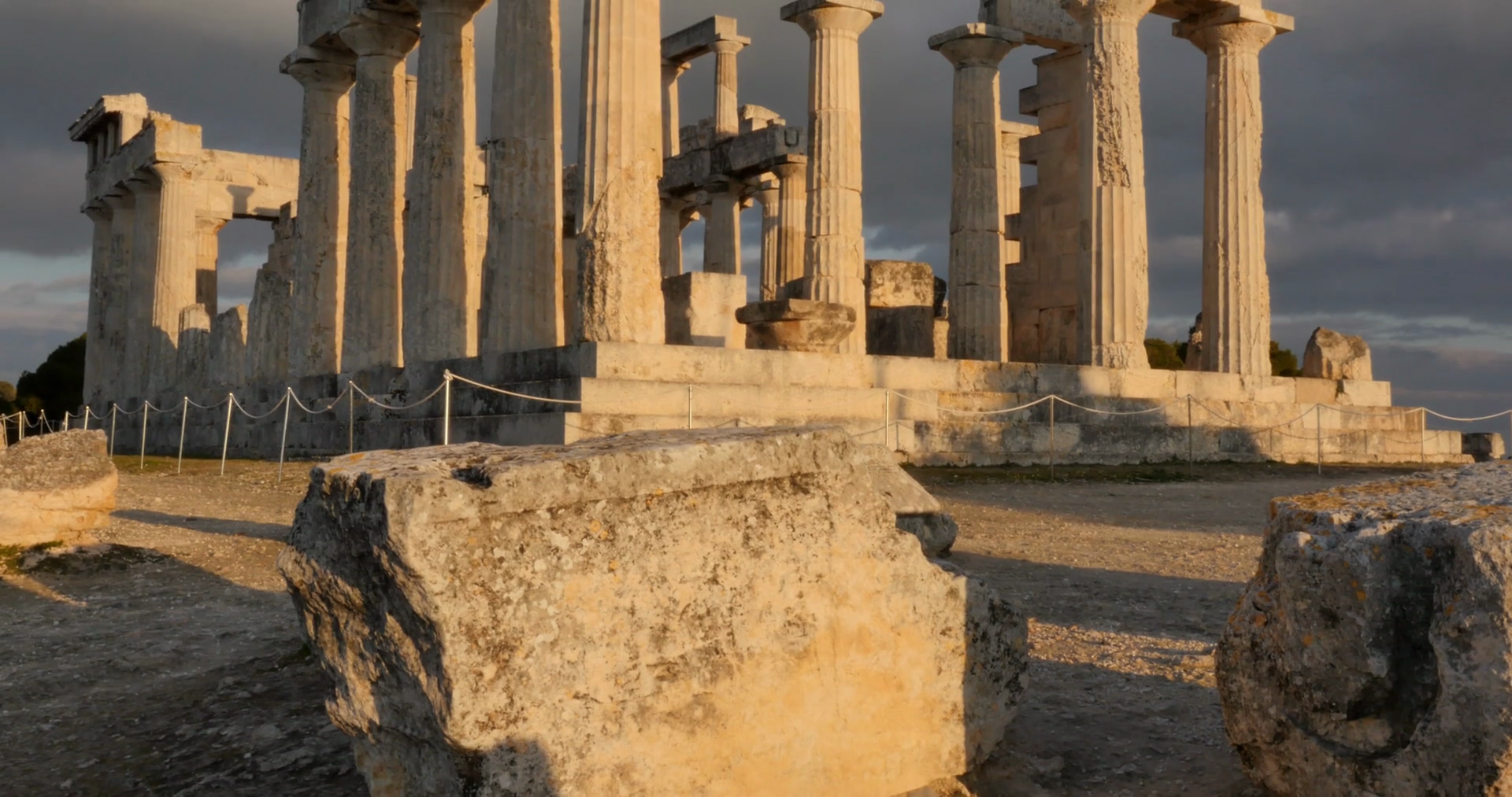 Temple Of Aphaia Afea - On Aegina Island Stock Footage SBV-313407313 ...