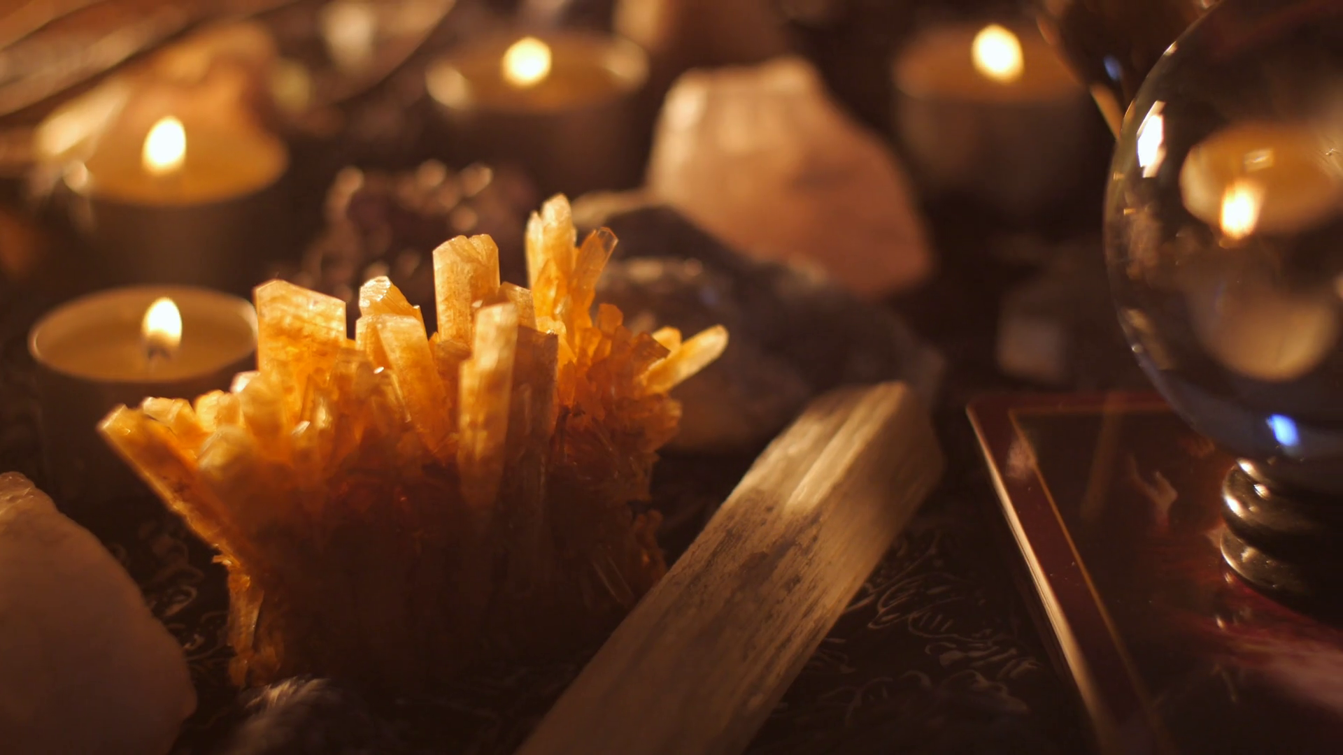 Voodoo Conjurer Occult Mystic Table Reading Stock Footage SBV-316980427 ...